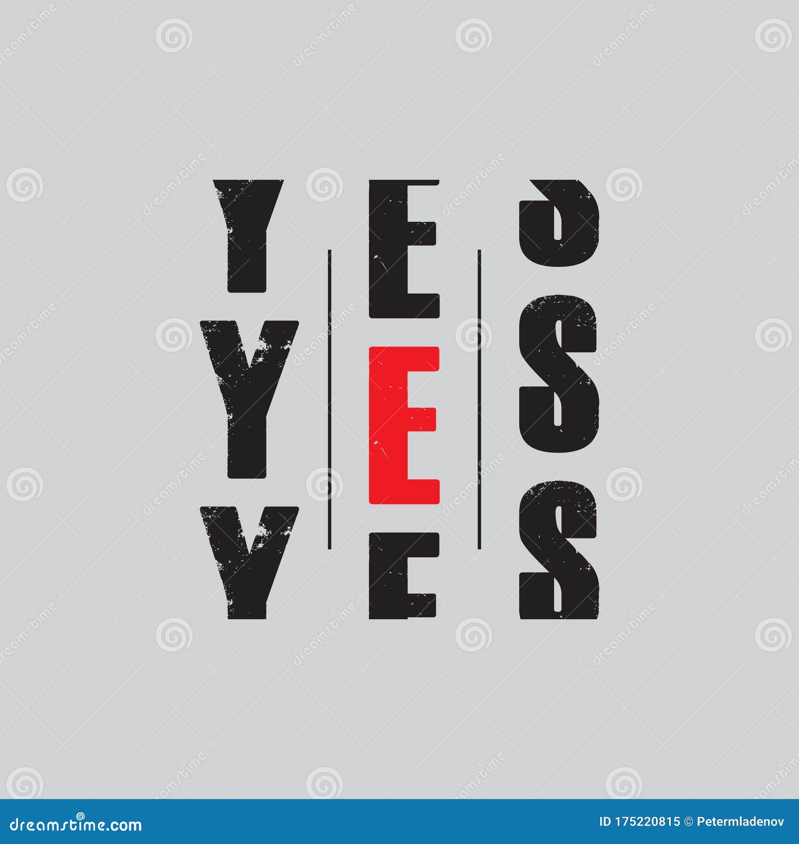 YES - Vector Illustration Design for Banner, T Shirt Graphics, Fashion ...
