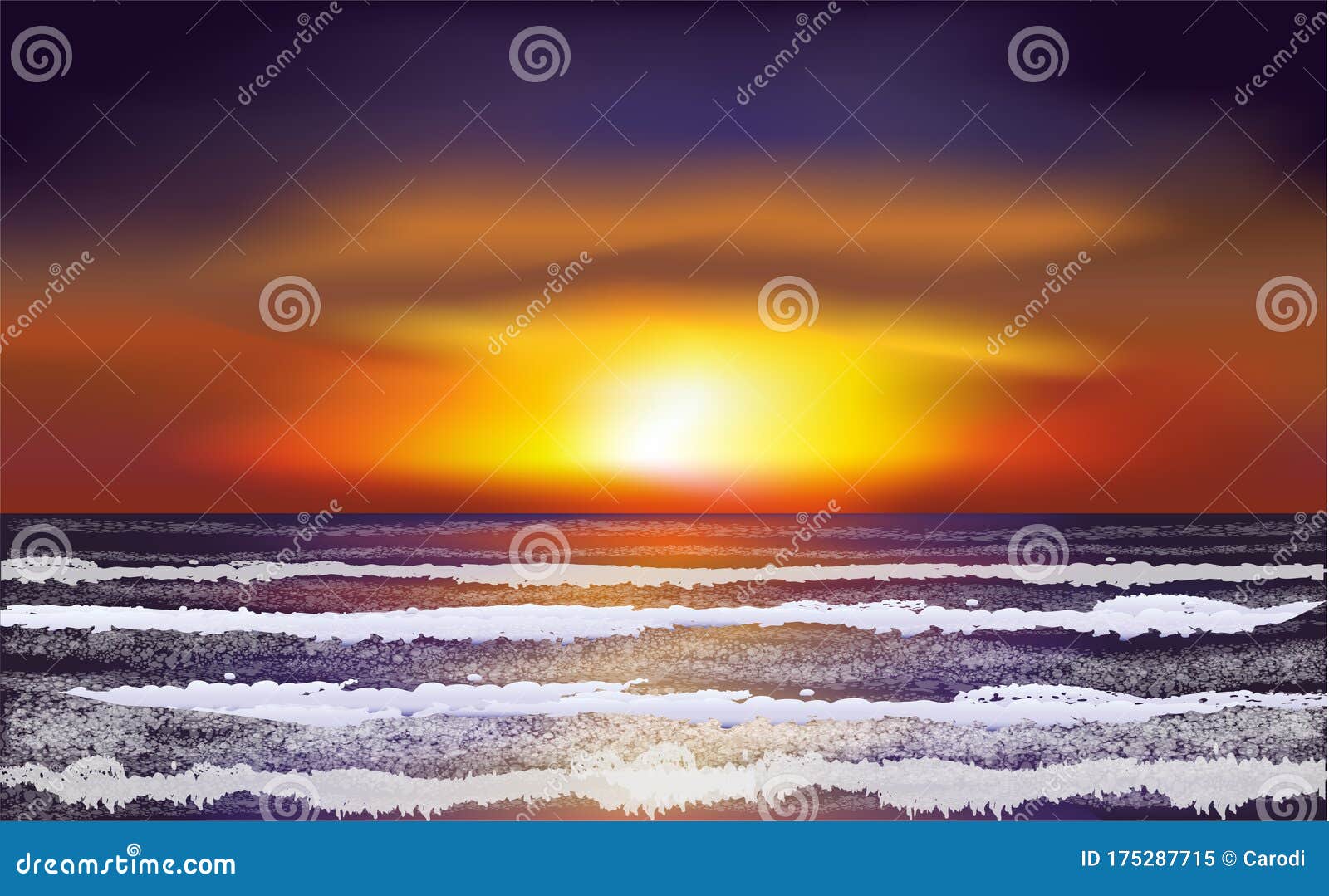 Tropical Landscape Ocean Wallpapert, Vector Stock Vector - Illustration ...