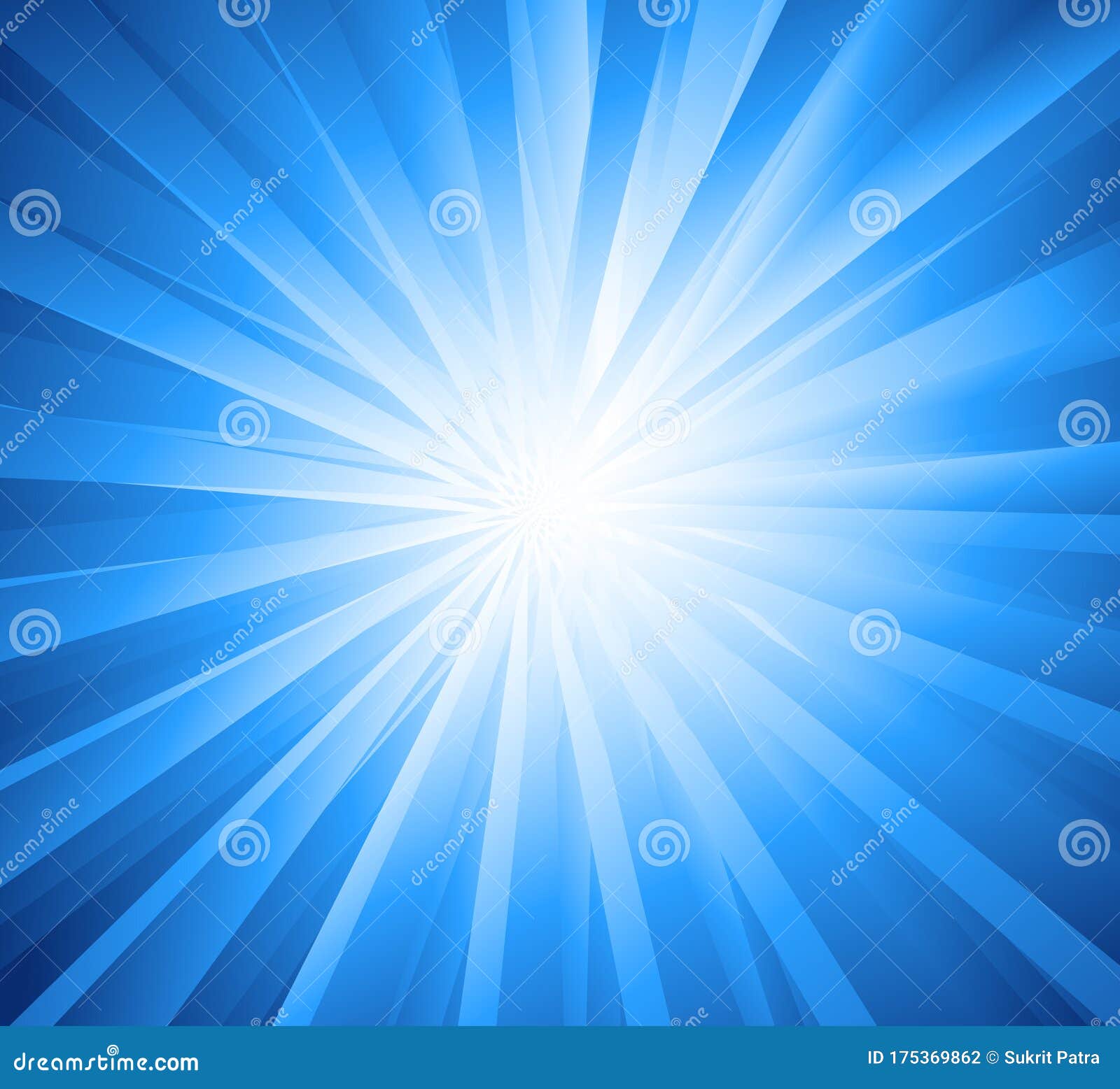Sparkling Blue Rays in a Straight Line from the Center - Beautifully ...