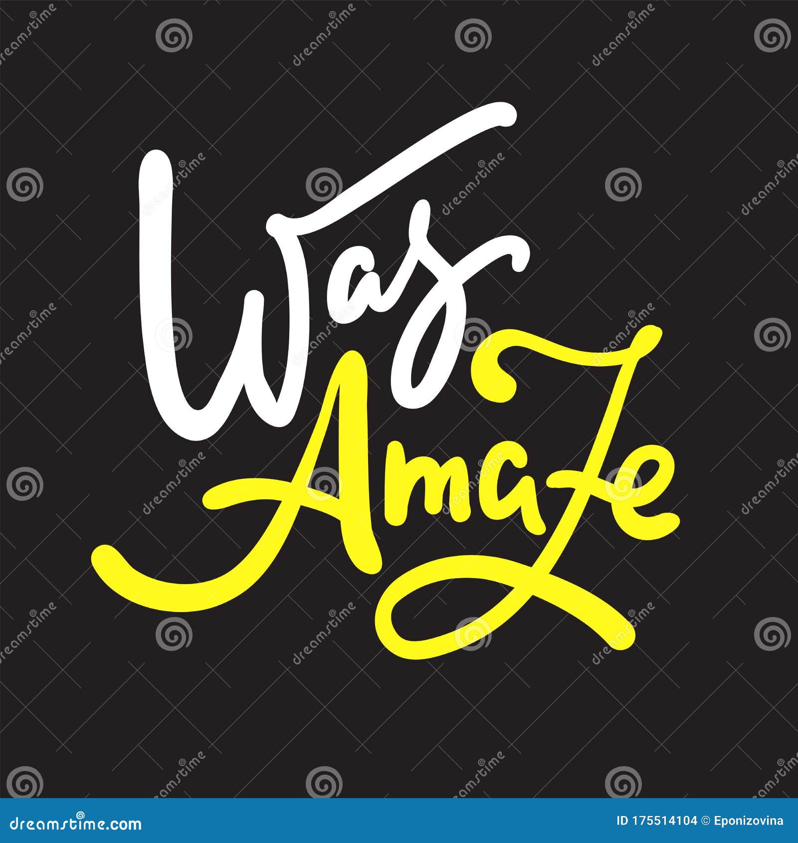 AMAZE Writing Vector Design On A Blue Background Stock Photography ...