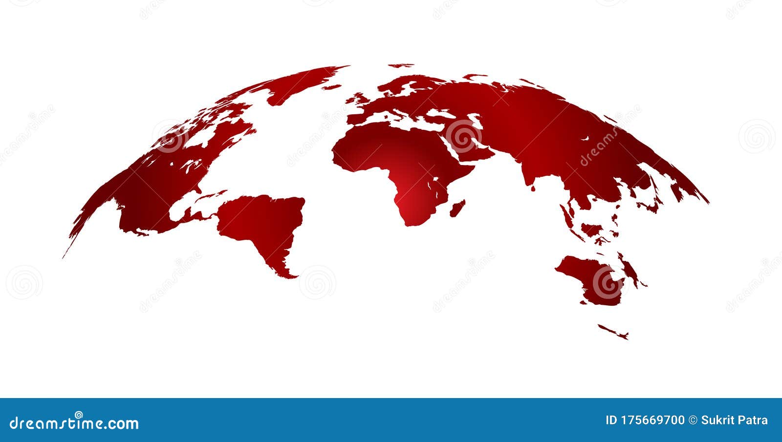 World Map, Detailed Country Map of the World, Red Template for Annual ...