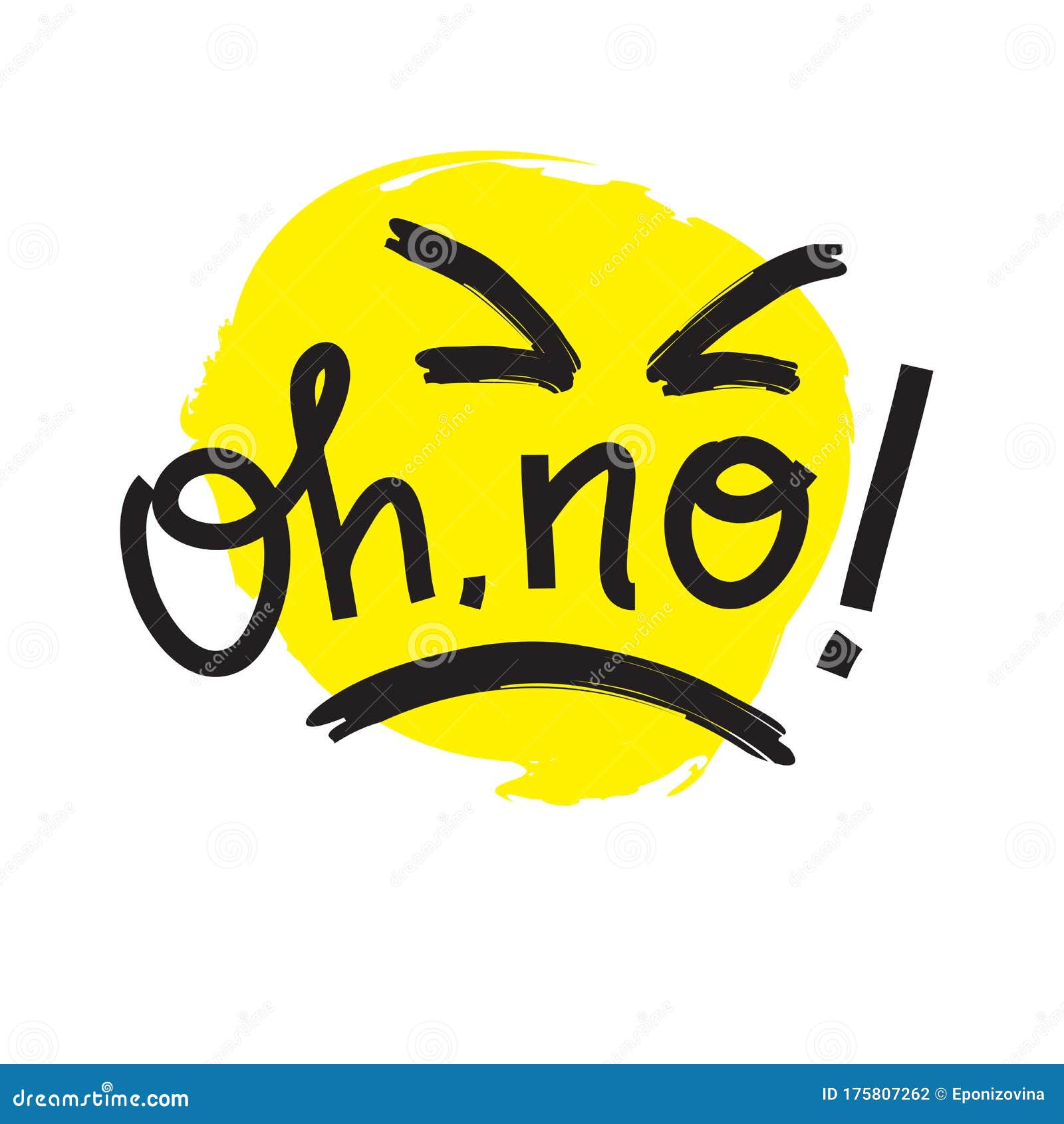 Oh No Smiley Face Emoticon, No, Oh, Scared, Surprised, Terrified Icon