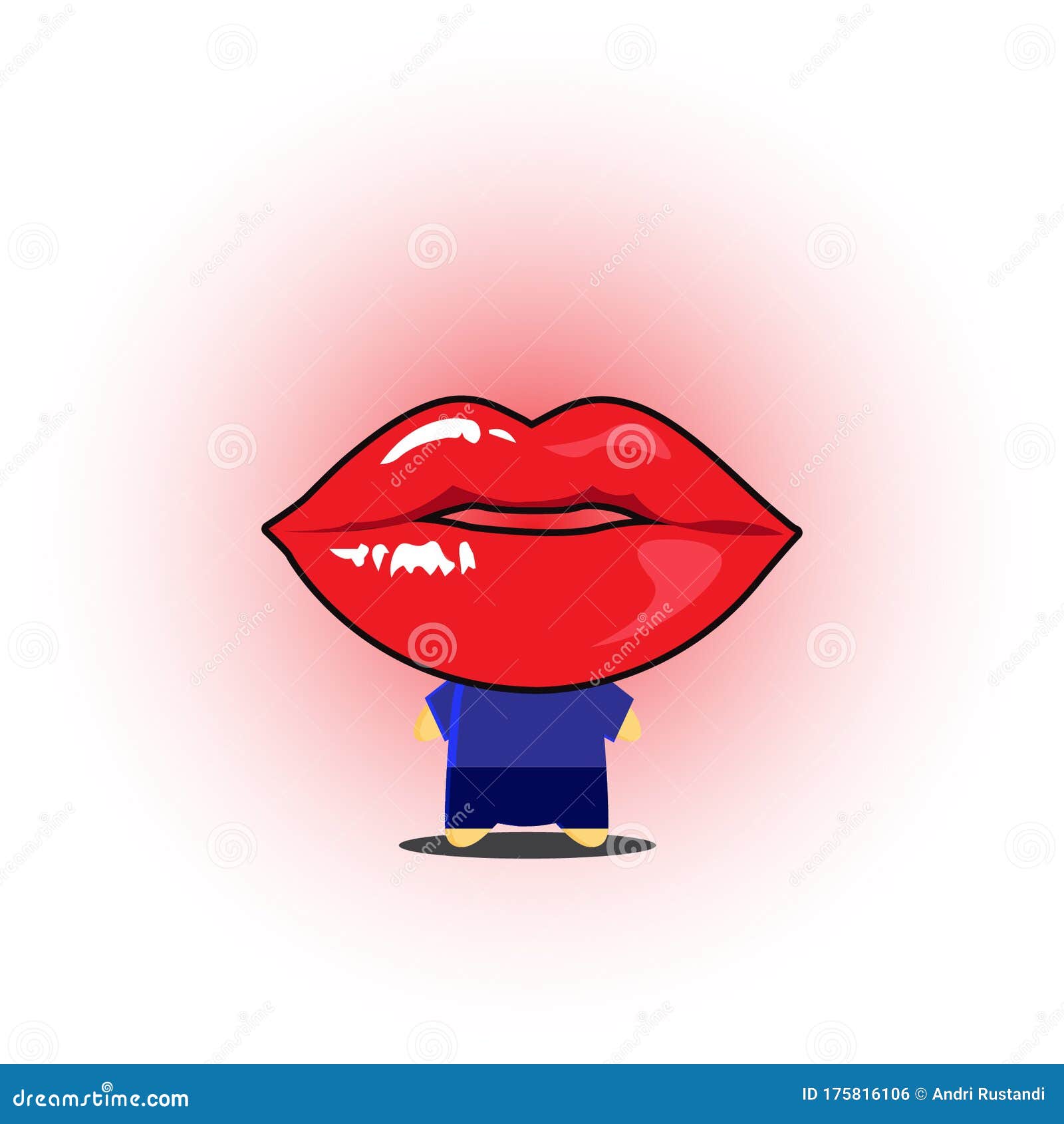 Cartoon Character stock vector. Illustration of kissed - 175816106