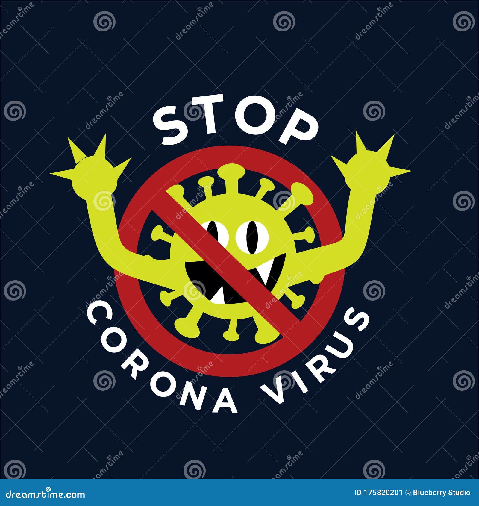 Stop Corona Virus 2020 . Stop Covid-19.Corona Virus in Wuhan Vector ...