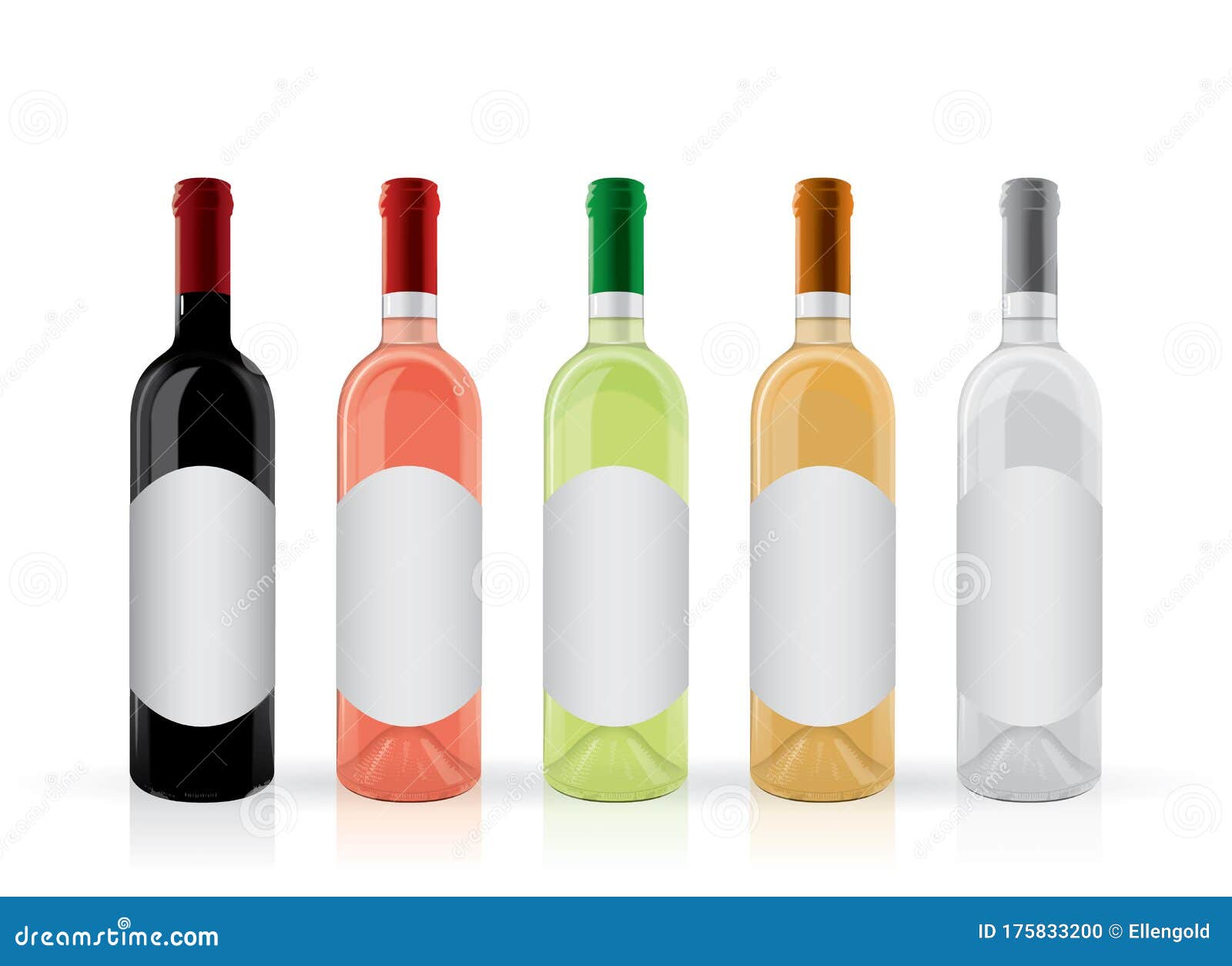 Mock Up Unlabeled Wine Bottle White Background Stock Photo ...