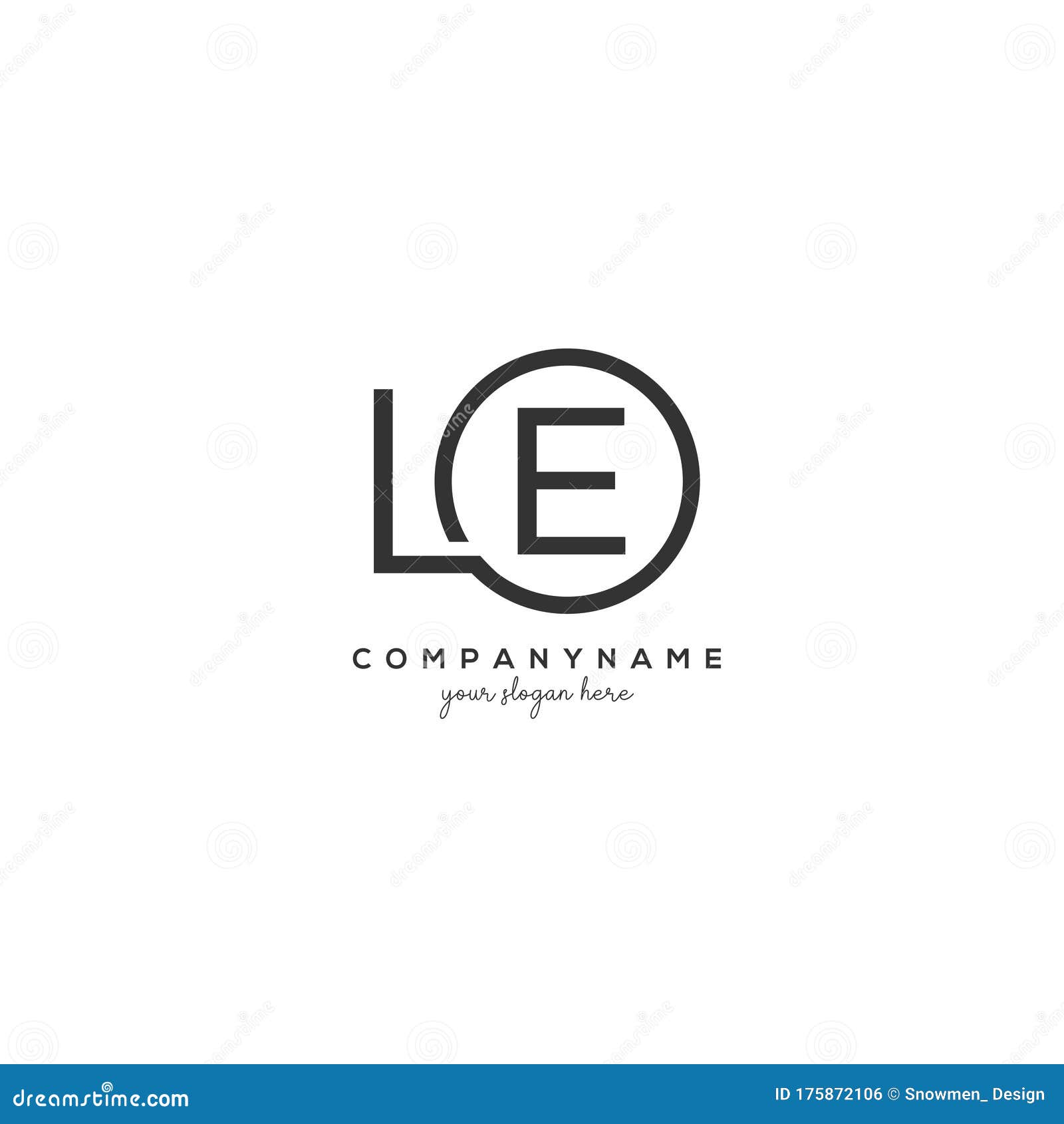 Initial Letter with Circle Combination. Stock Vector - Illustration of ...