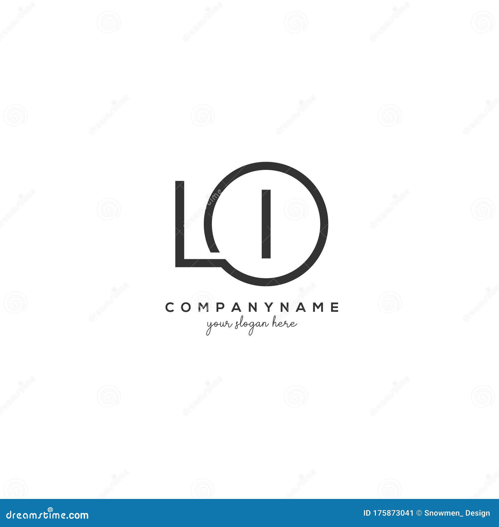 Initial Letter with Circle Combination. Stock Vector - Illustration of ...