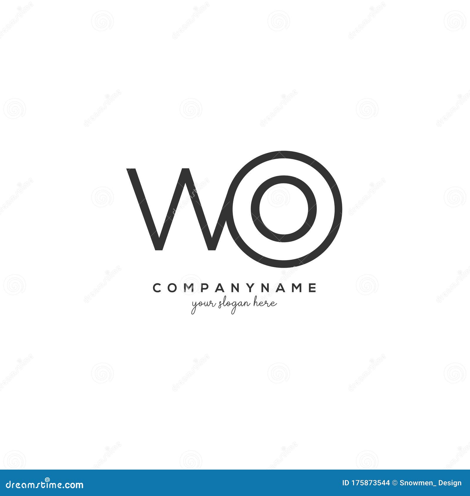 Initial Letter with Circle Combination. Stock Illustration ...