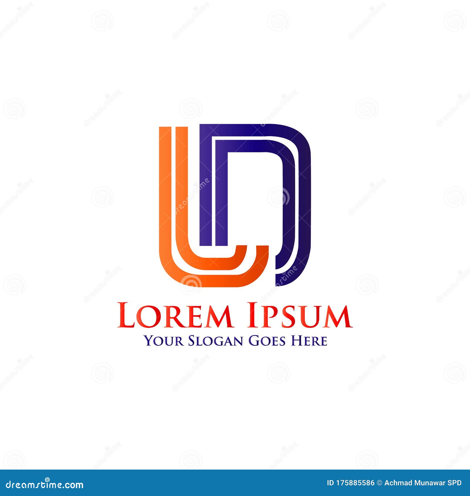 Initial Letter LD Design Logo Vector Graphic Branding Letter Element ...