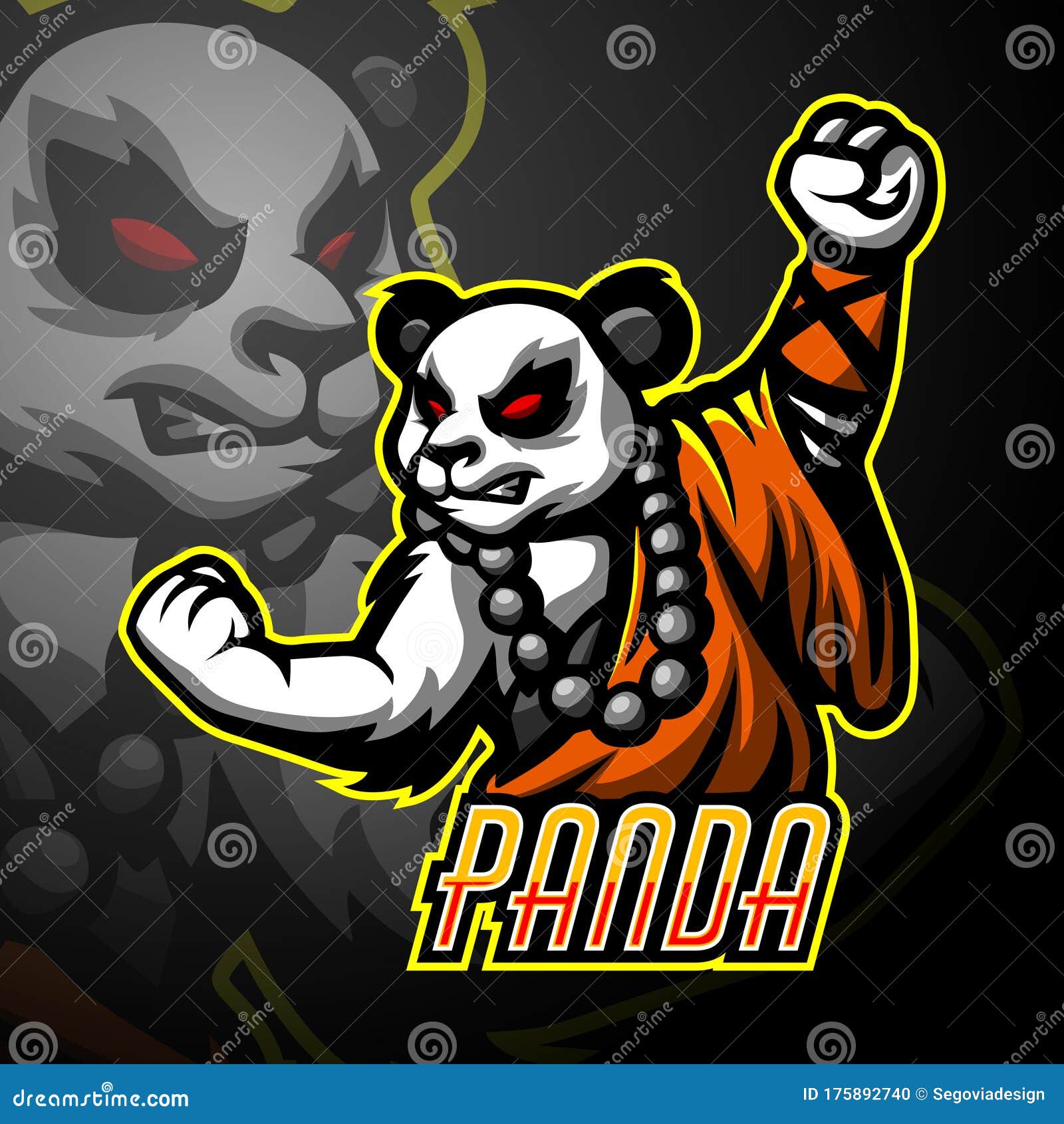 Panda Sport Or Esport Gaming Mascot Logo Template, For Your Team Vector ...