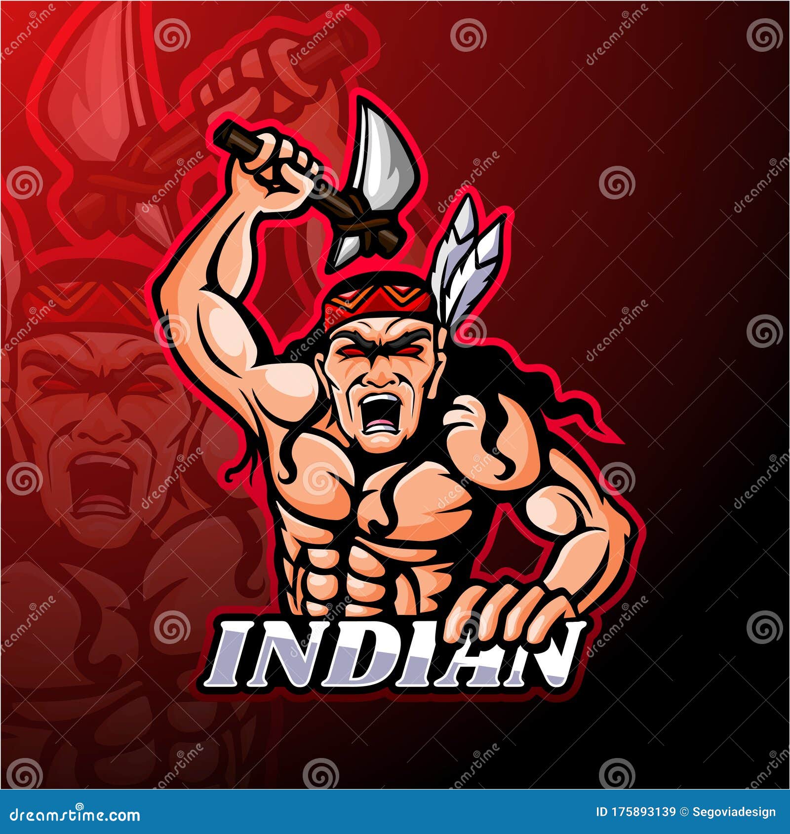 Indian Esport Logo Mascot Design Stock Vector - Illustration of ritual ...