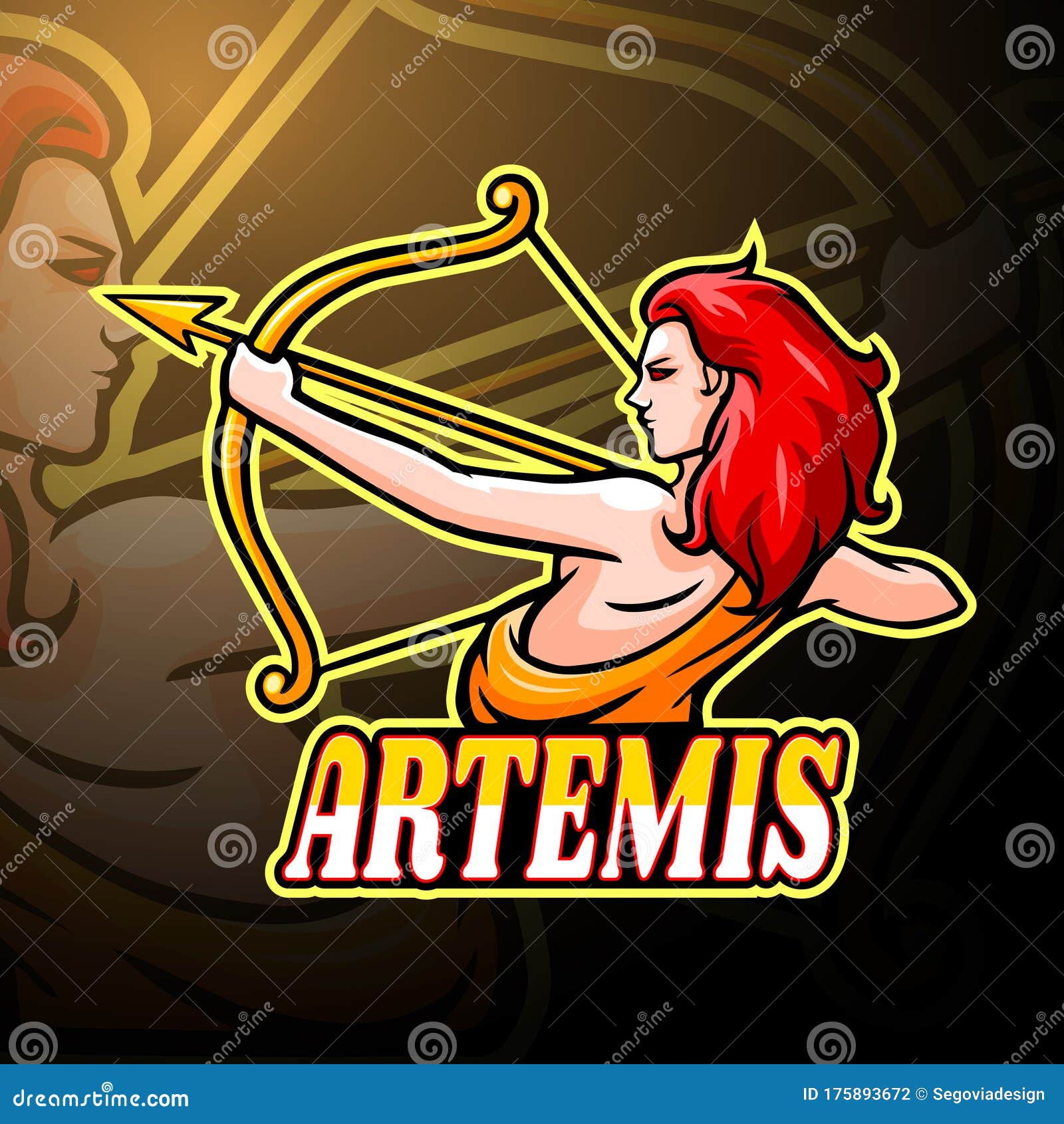 Artemis Logo Vector Design On A White Background | CartoonDealer.com ...