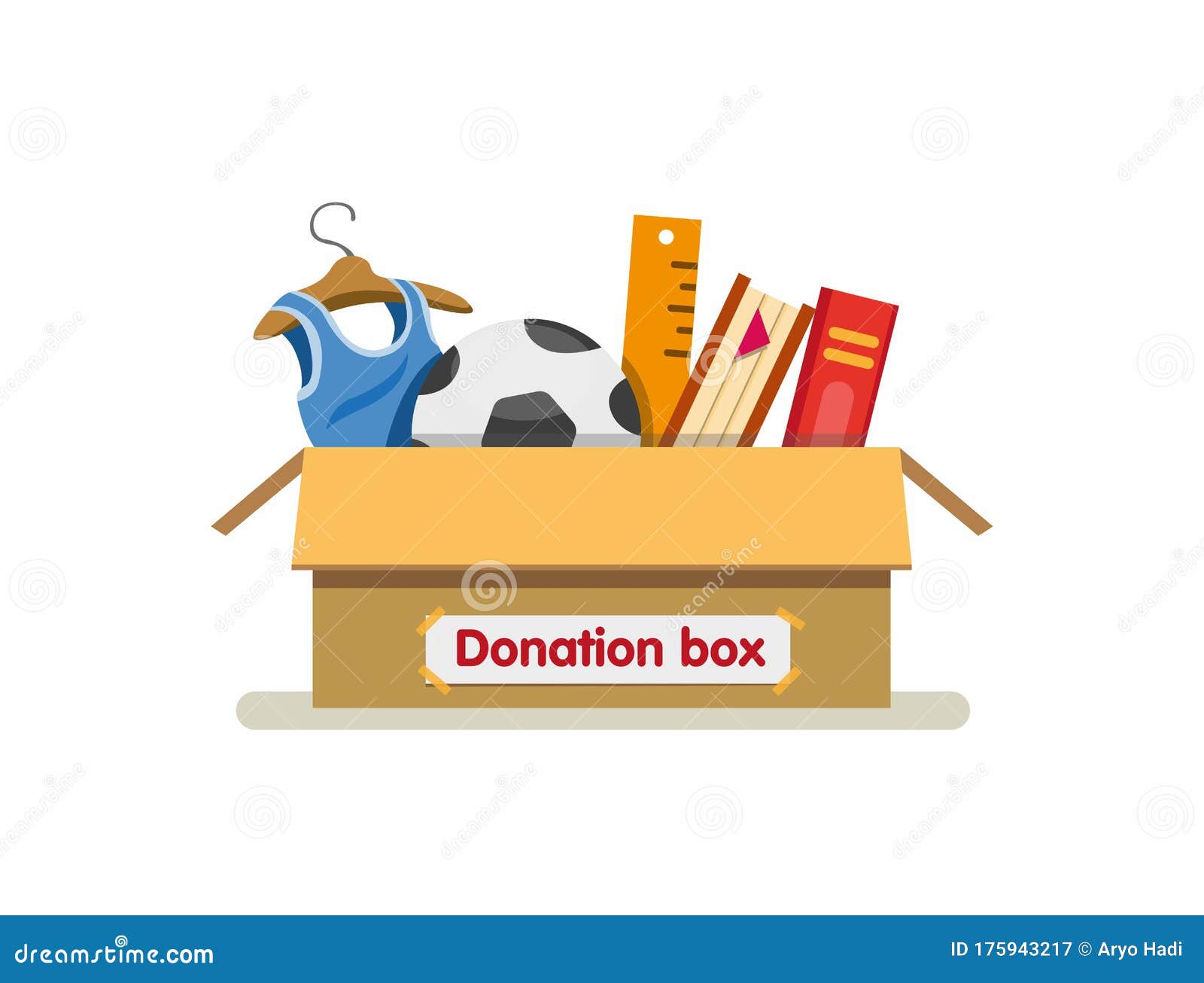 Books, Toys, and Clothing in Donation Box Cardboard Ready Send for ...