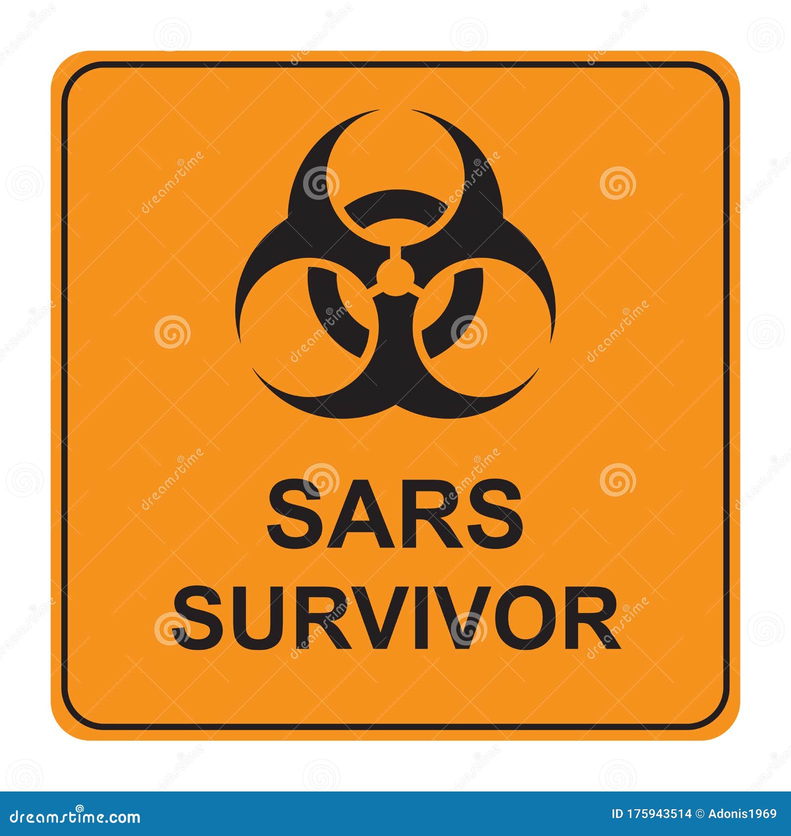 Sars survivor traffic sign stock illustration. Illustration of sars ...