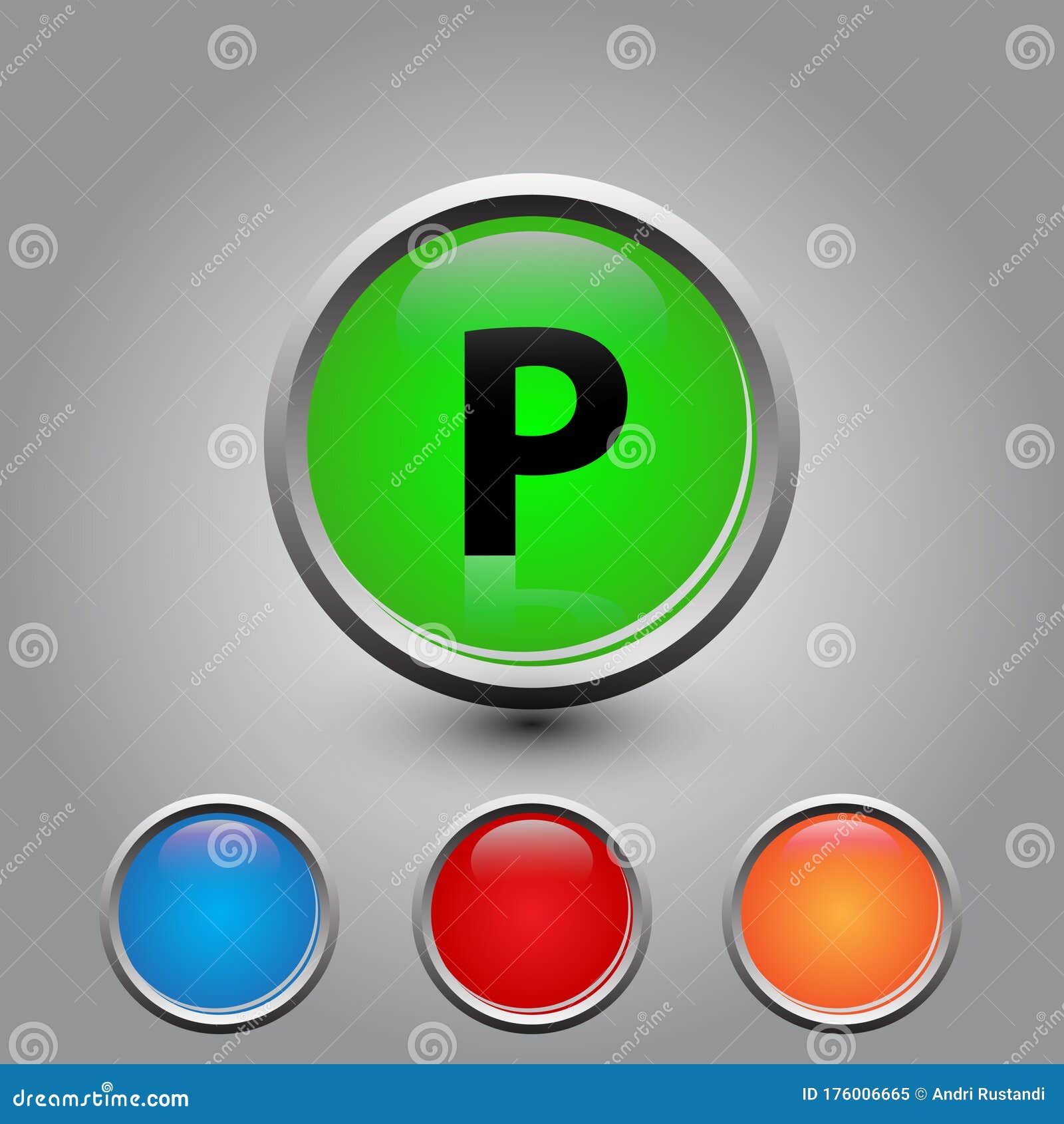 BUTTON ICON stock vector. Illustration of element, alphabet - 176006665