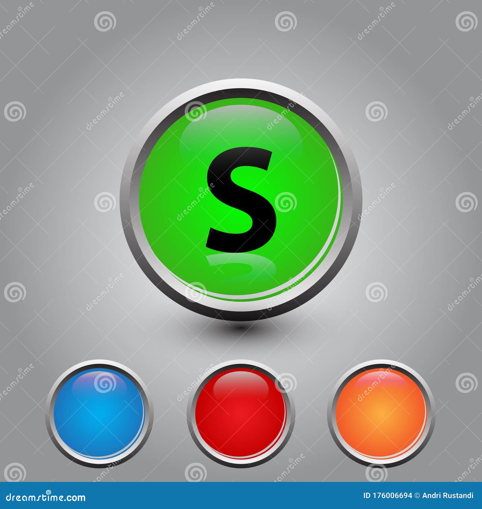 BUTTON ICON stock vector. Illustration of computer, letter - 176006694