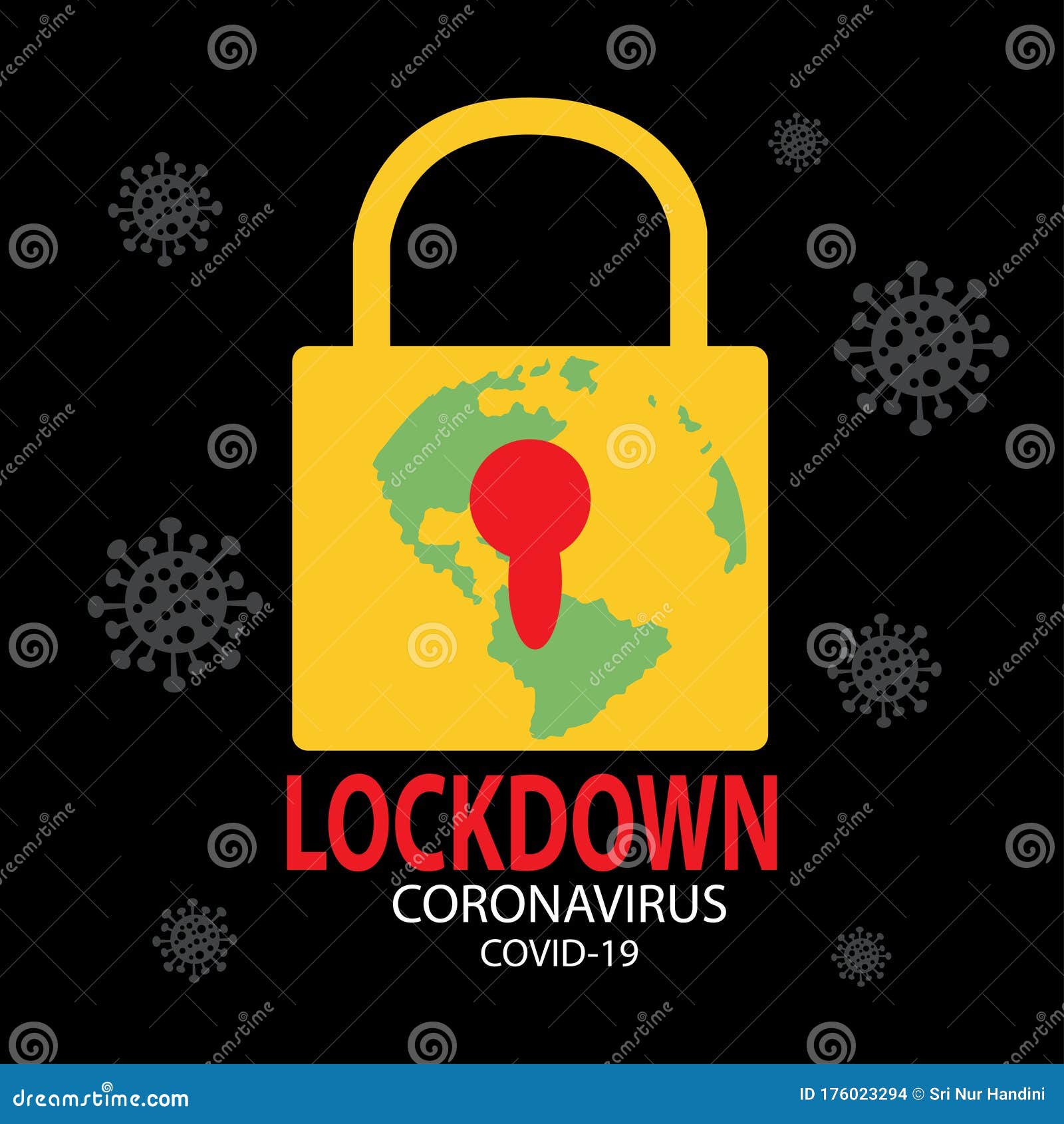 Coronavirus Lockdown Symbol. Stock Illustration - Illustration of ...