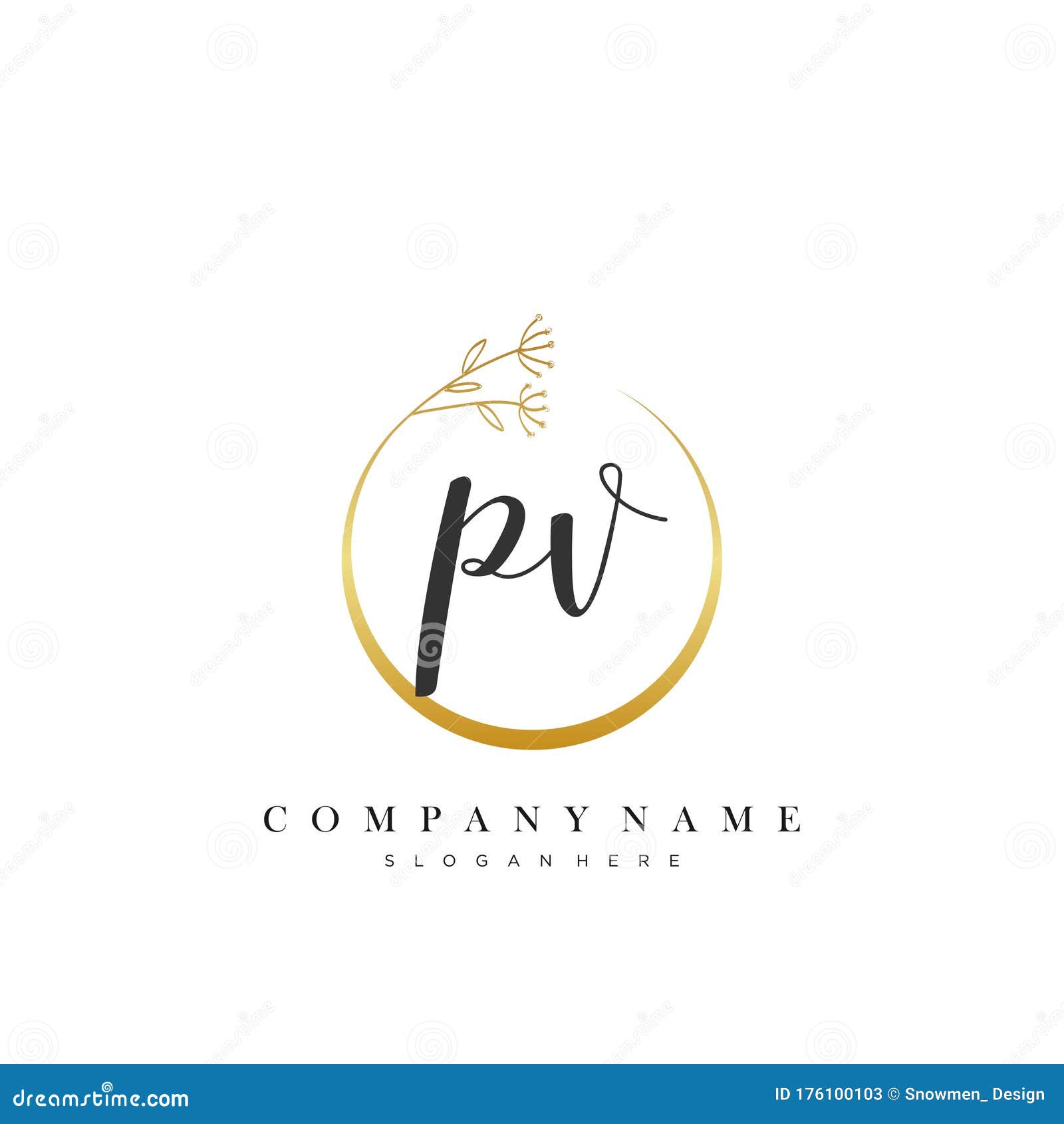 Initial Letter Handwriting Logo Hand Drawn Template Vector. Stock ...