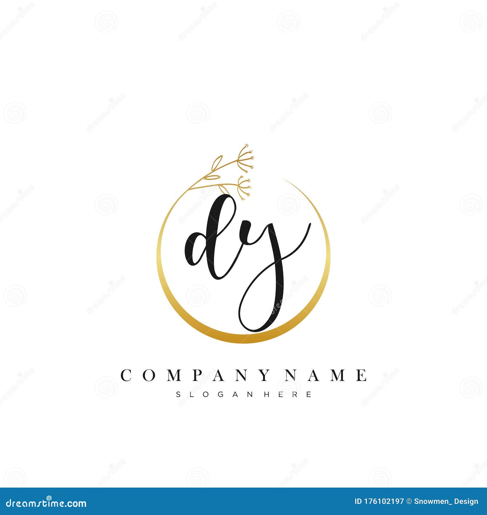 Initial Letter Handwriting Logo Hand Drawn Template Vector. Stock ...