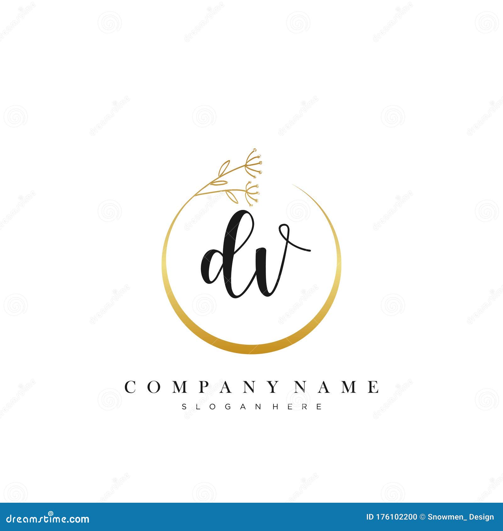 Initial Letter Handwriting Logo Hand Drawn Template Vector. Stock ...