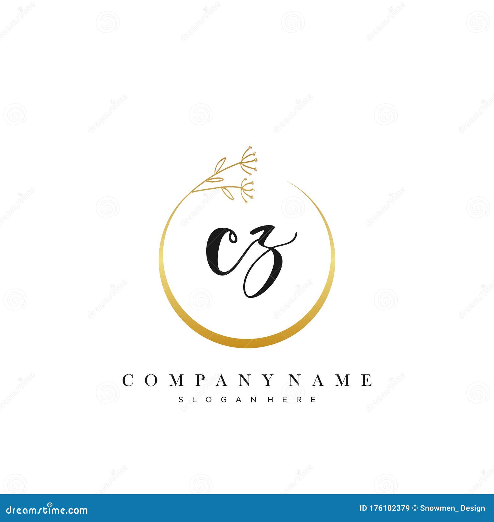 Initial Letter Handwriting Logo Hand Drawn Template Vector. Stock ...