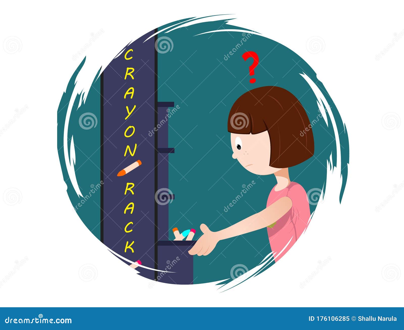 Vector Cartoon Illustration of Girl Stock Vector - Illustration of ...