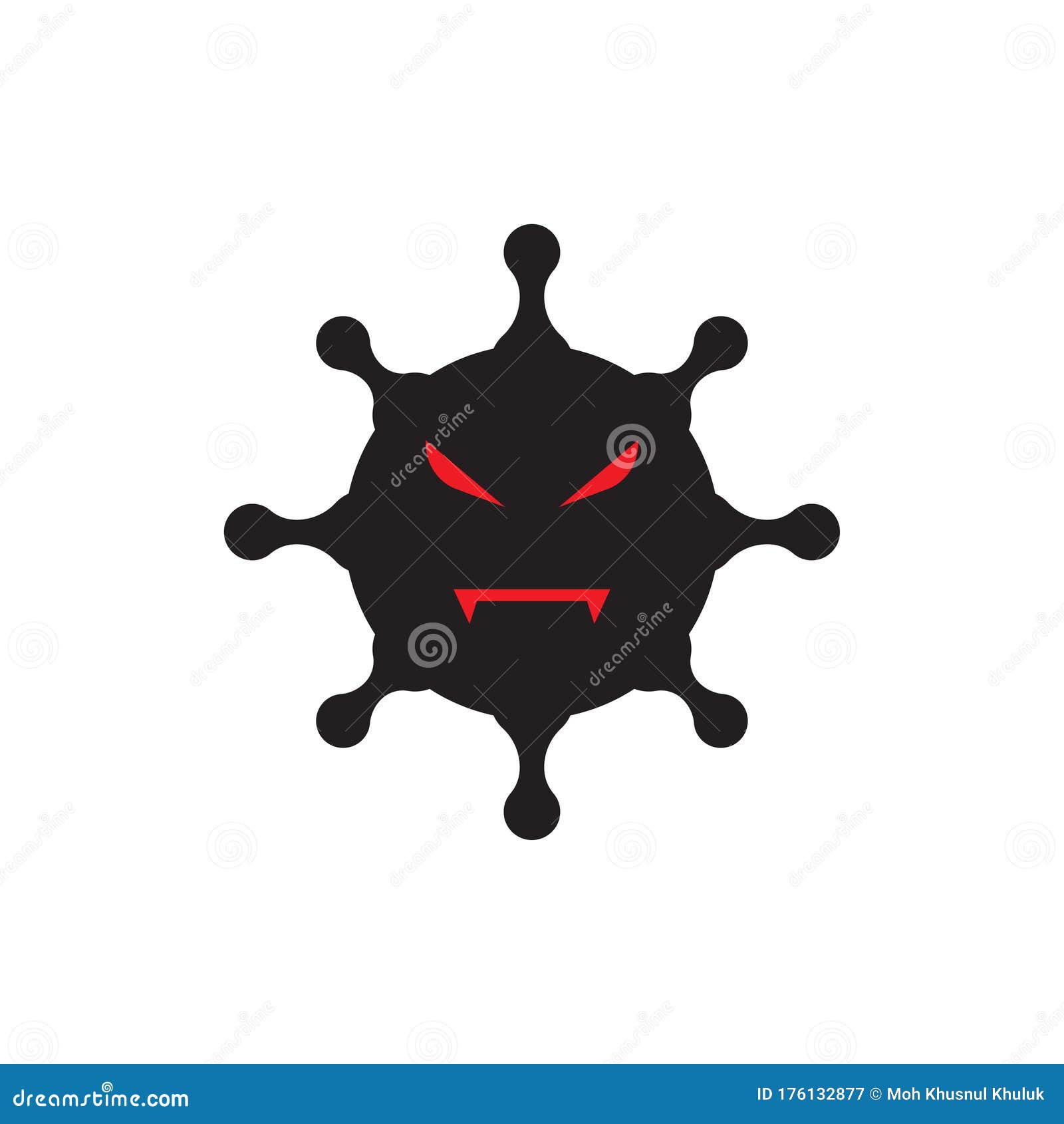 Virus or Bacteria Logo Vector Illustration Stock Vector - Illustration ...