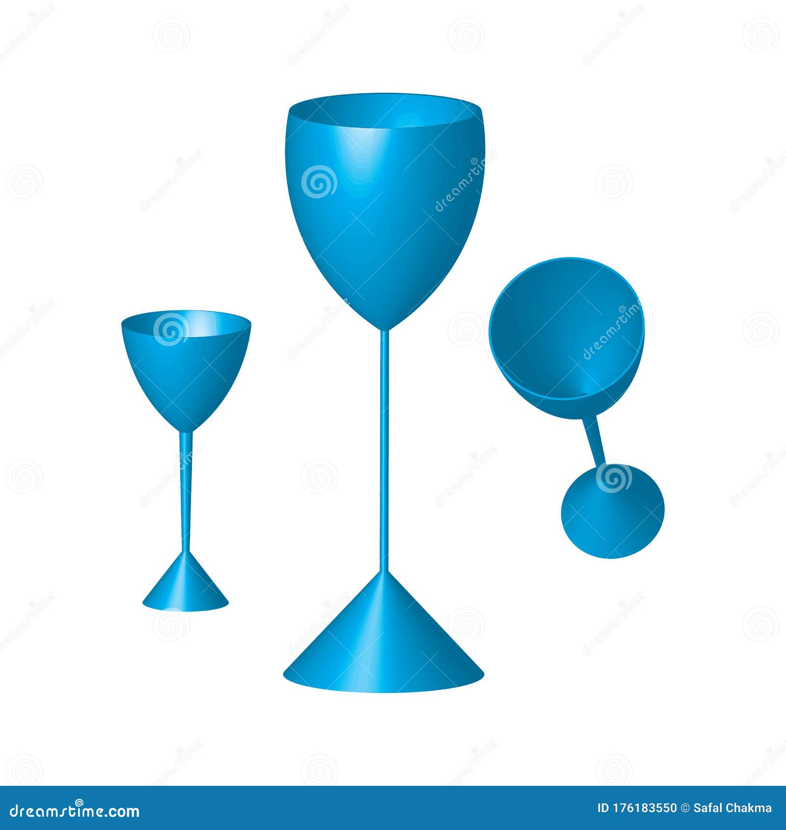 Blue Color Glass Vector Illustration. Adobe Illustrator. Stock Vector ...