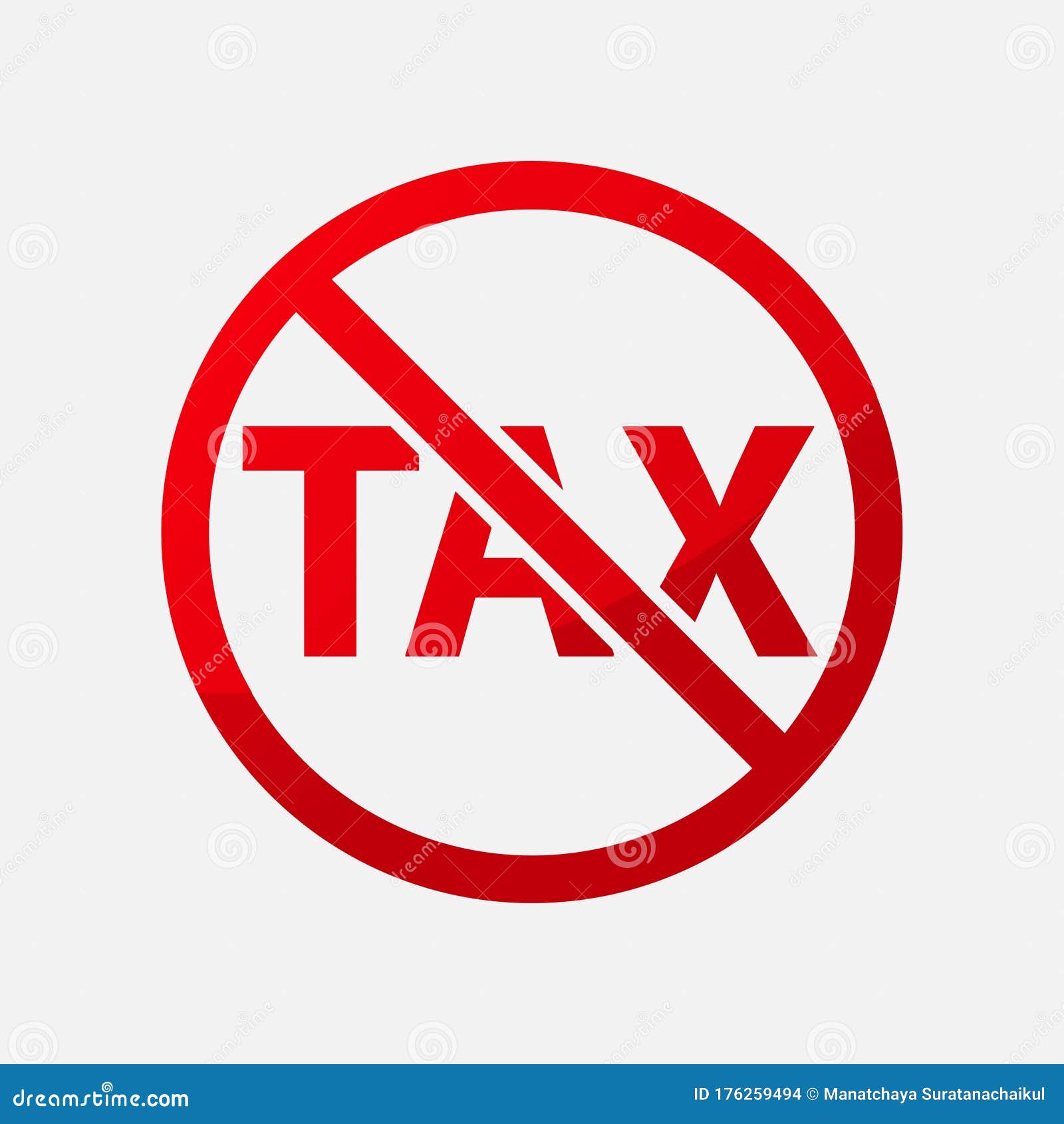No tax sign. stock vector. Illustration of currency - 176259494