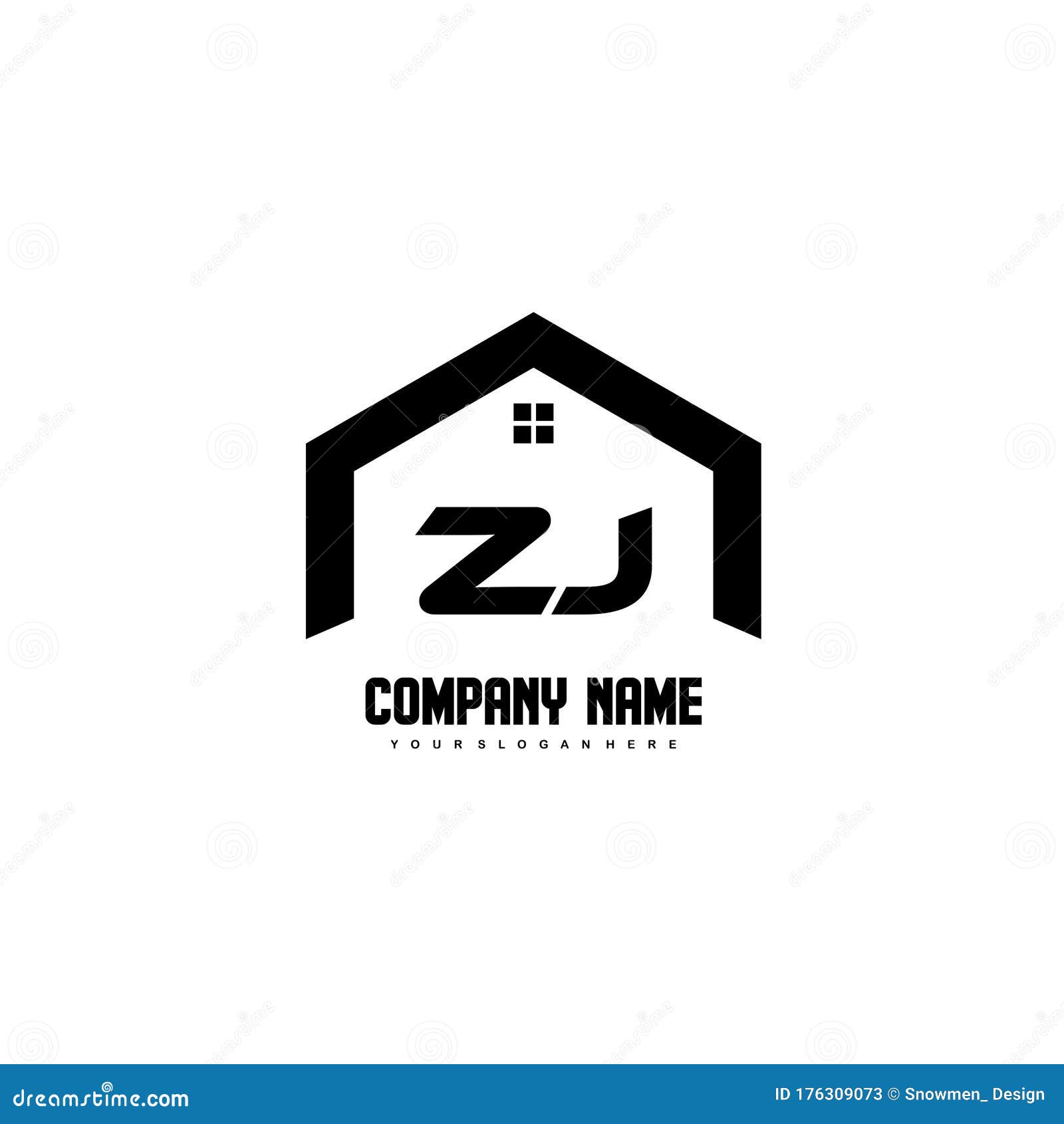 Initial Letters Construction Logo Design Vector Stock Vector ...