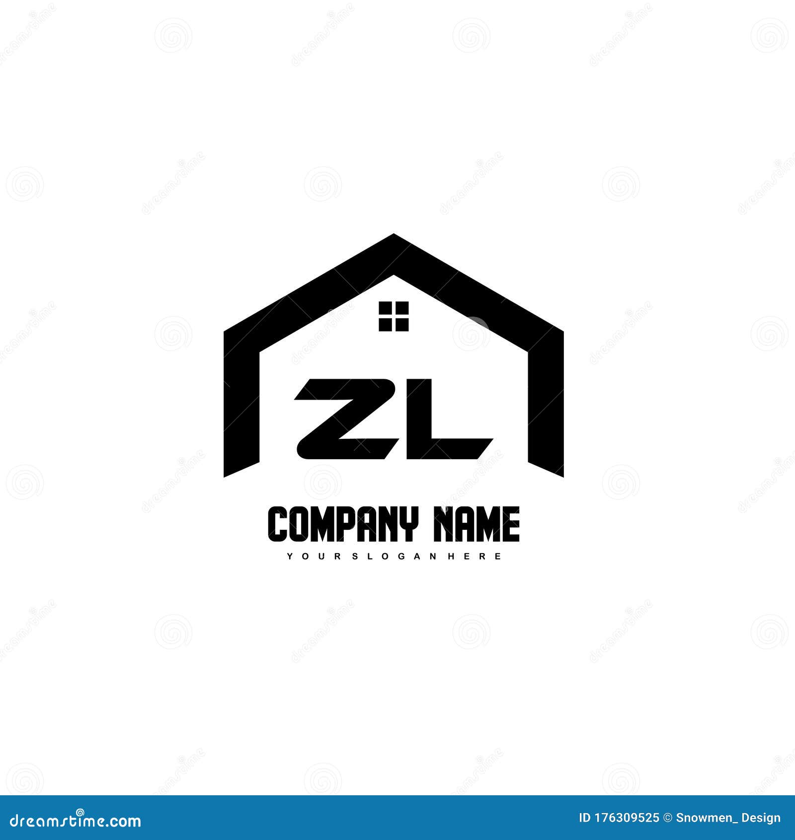 Initial Letters Construction Logo Design Vector Stock Vector ...