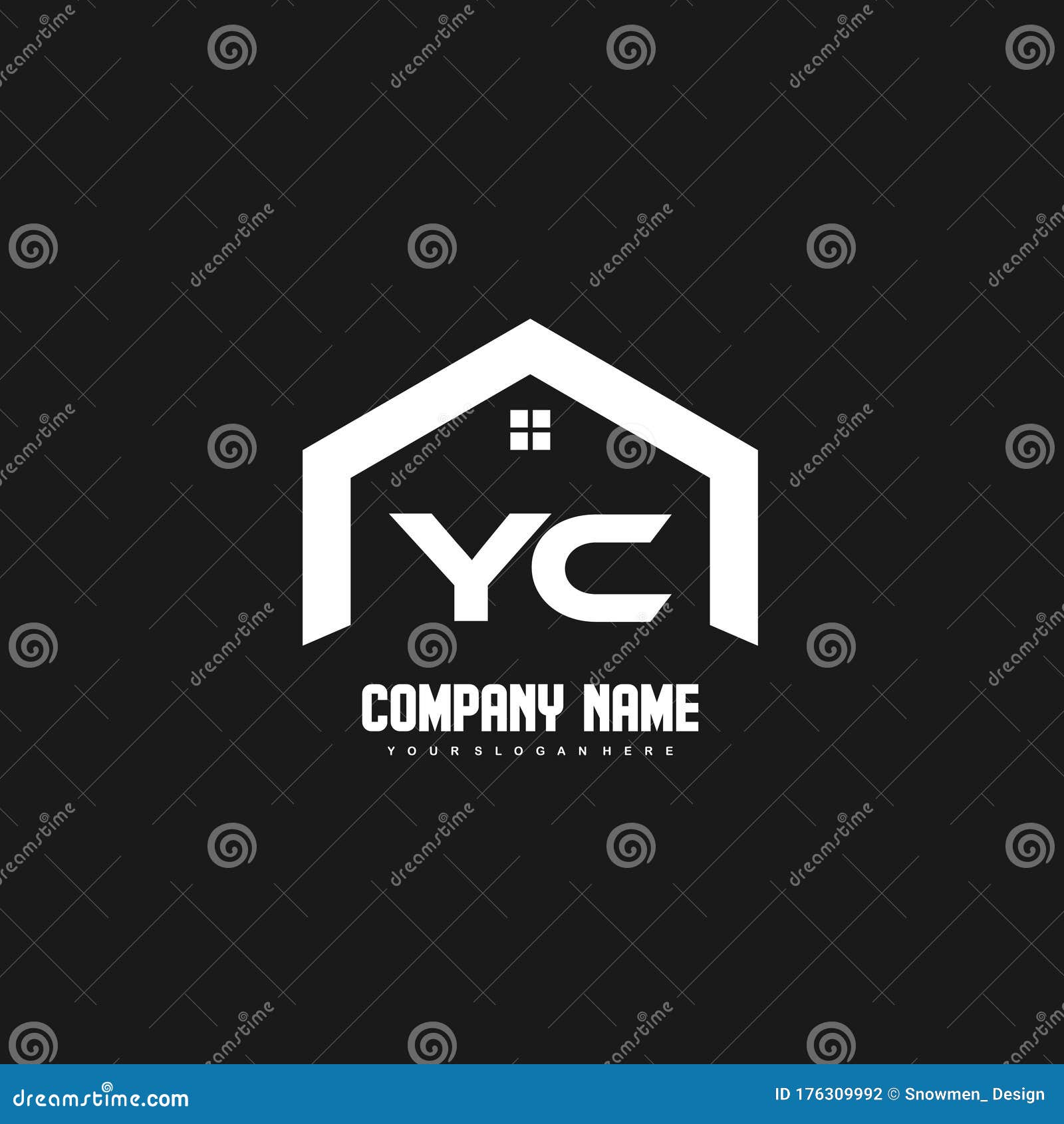 Initial Letters Construction Logo Design Vector Stock Vector ...