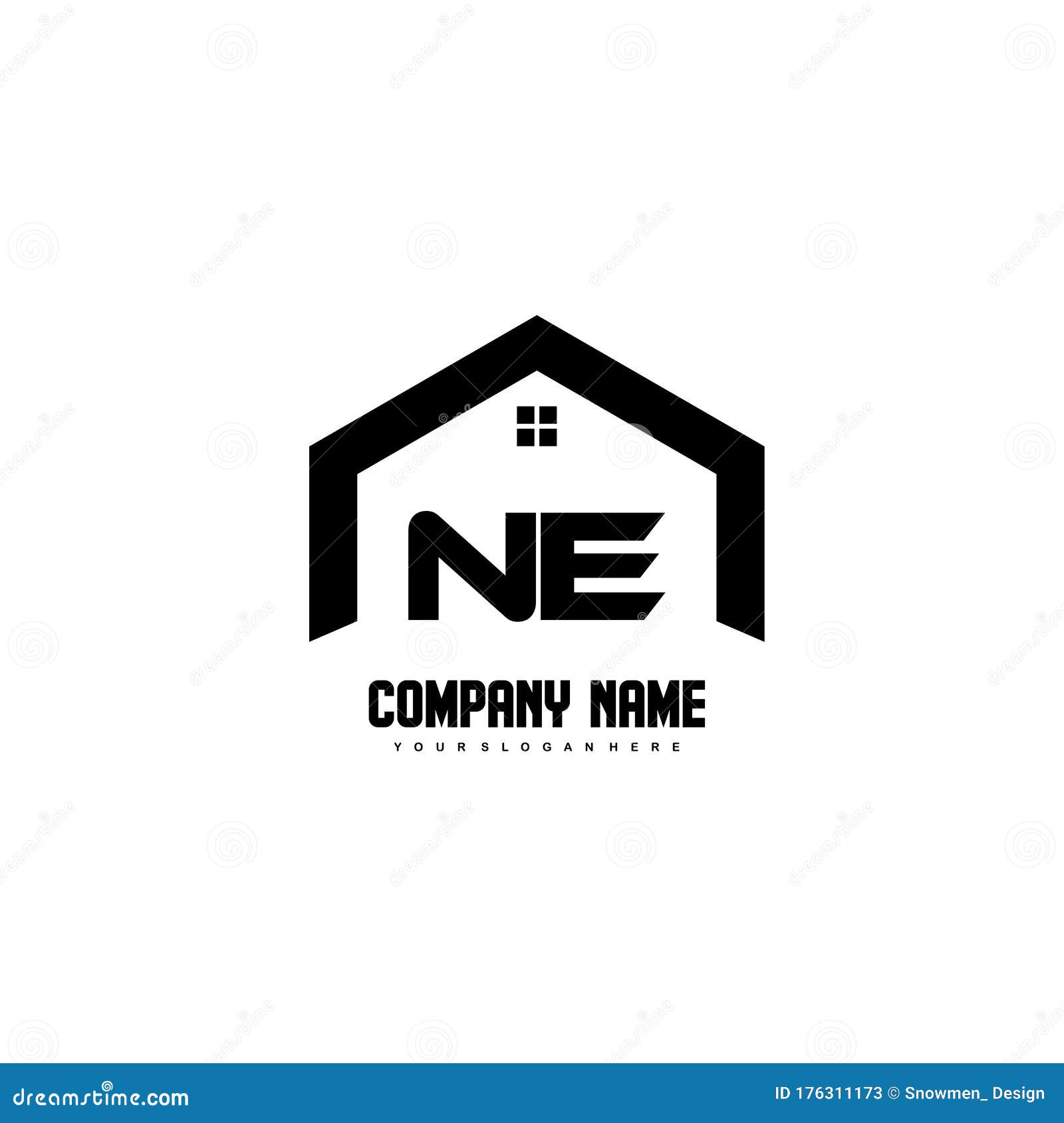 Initial Letters Construction Logo Design Vector Stock Vector ...