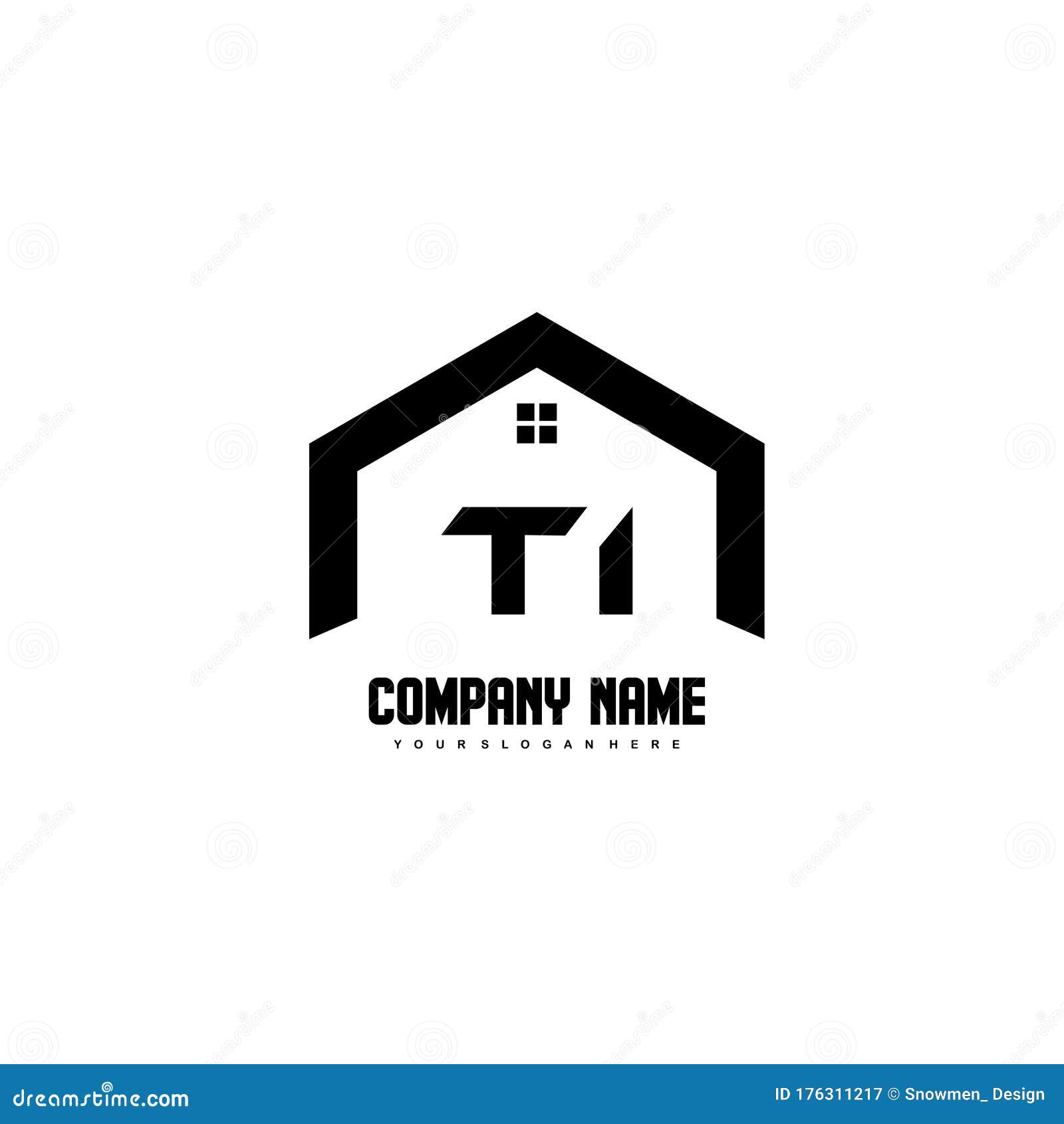 Initial Letters Construction Logo Design Vector Stock Vector ...