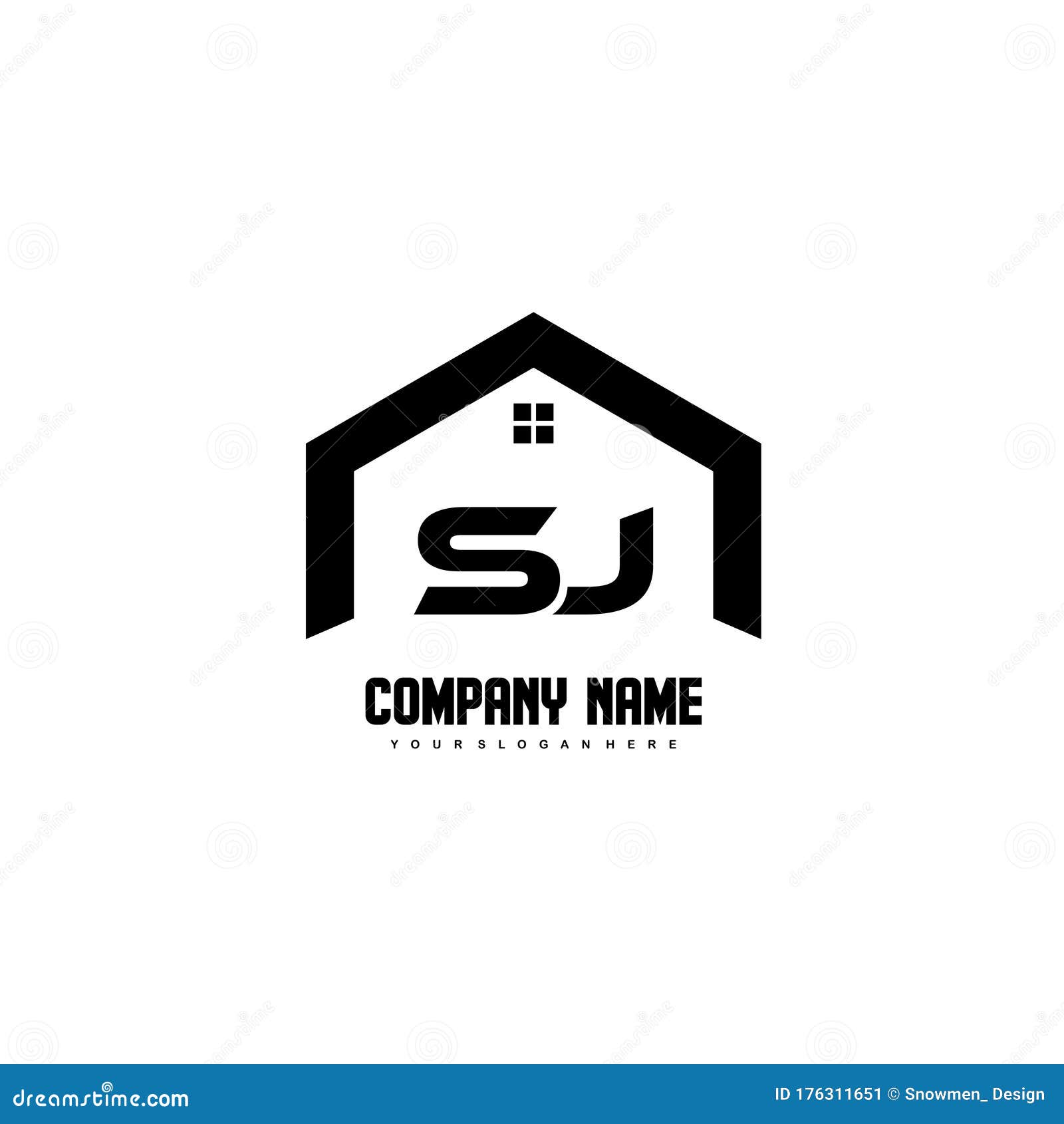 Initial Letters Construction Logo Design Vector Stock Vector ...