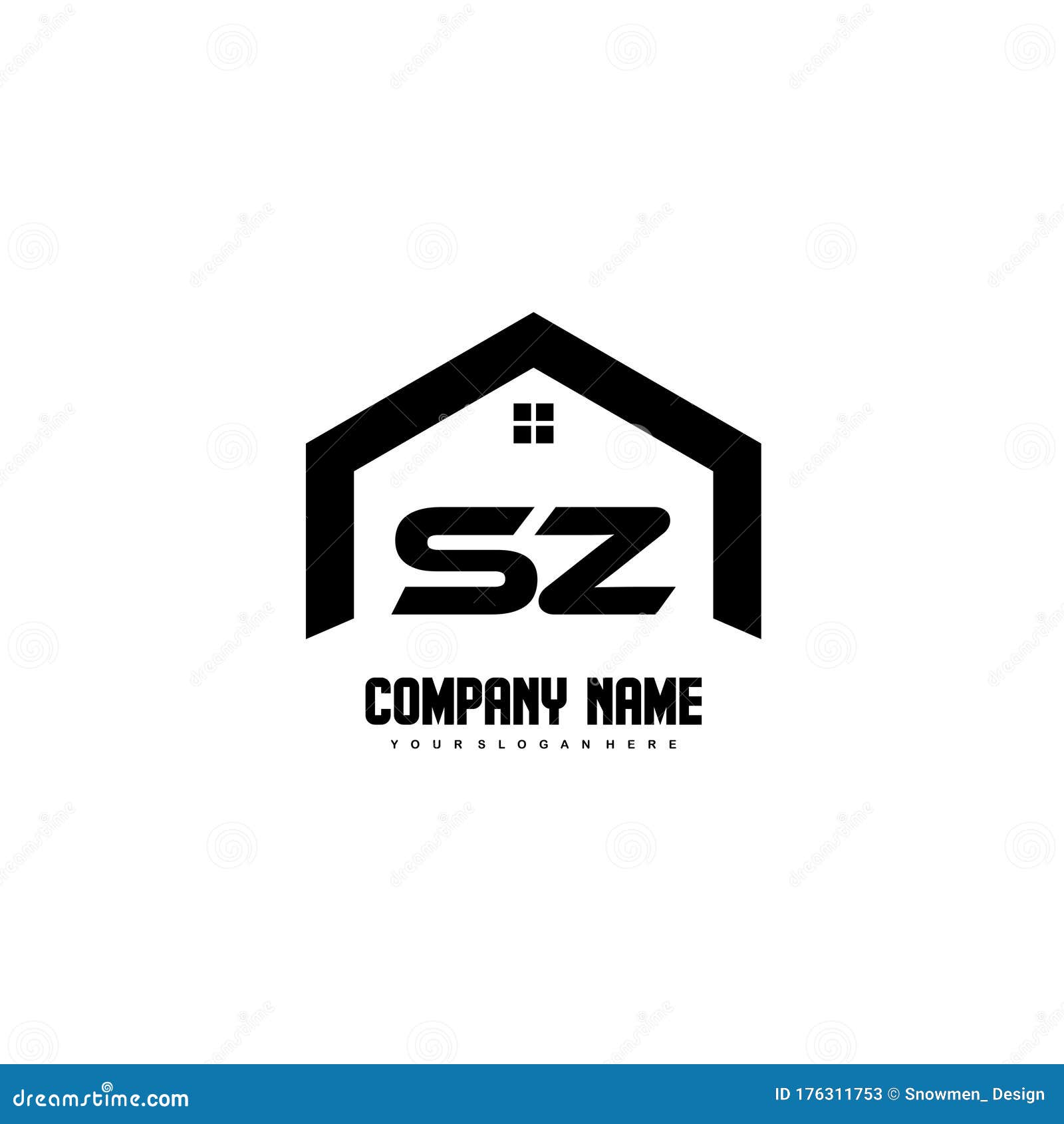 Initial Letters Construction Logo Design Vector Stock Vector ...