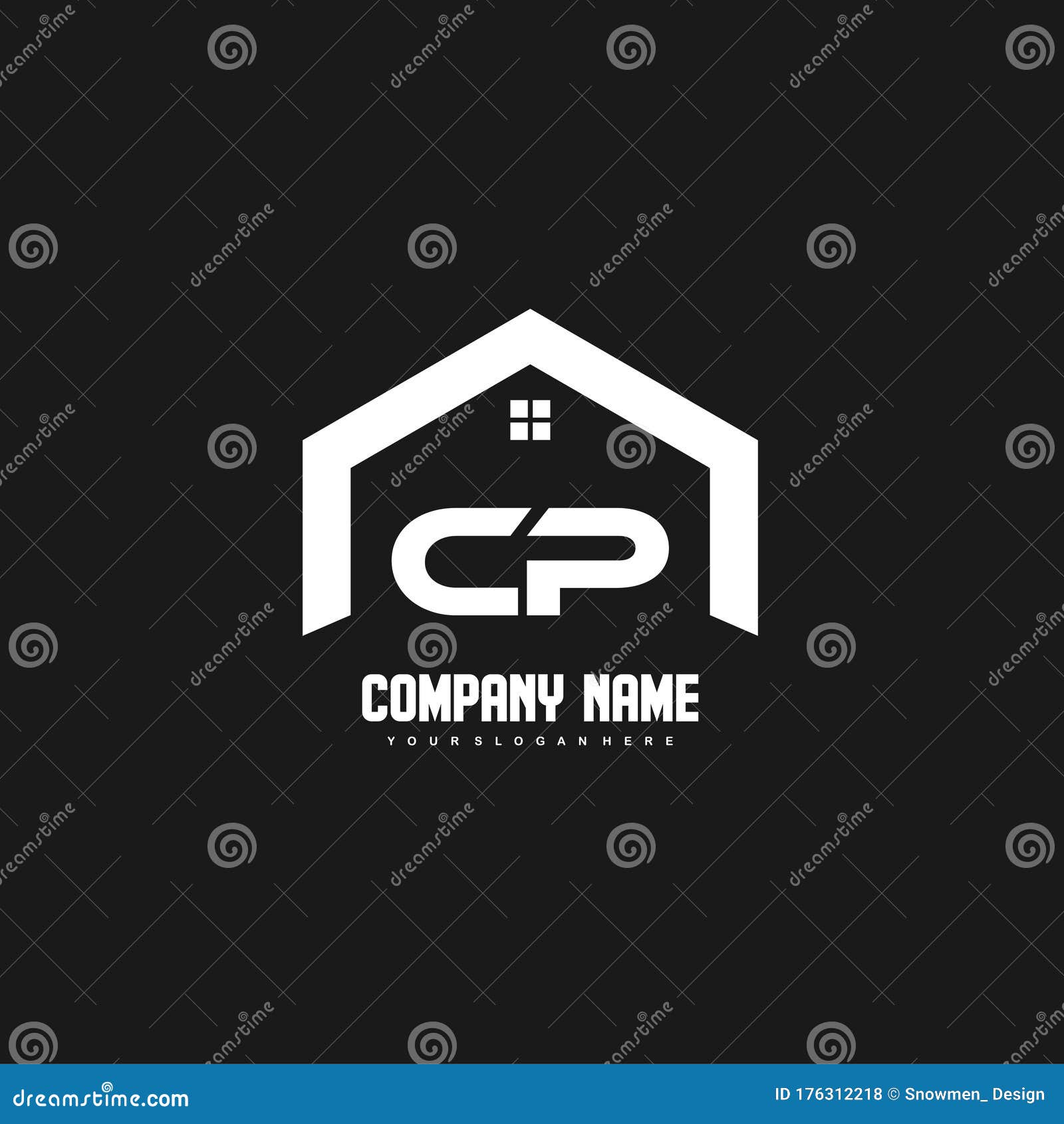 Initial Letters Construction Logo Design Vector Stock Vector ...