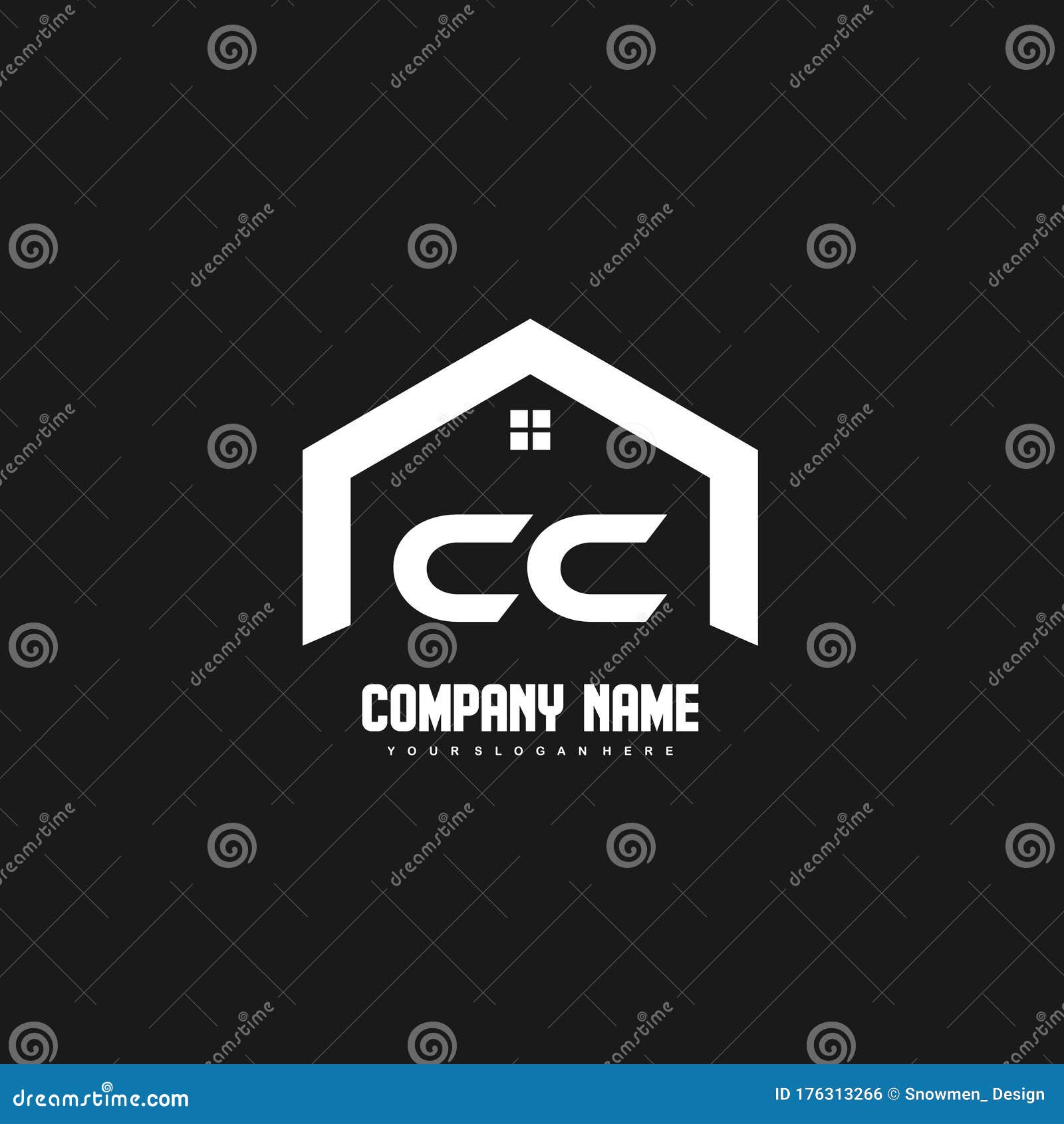 Initial Letters Construction Logo Design Vector Stock Vector ...