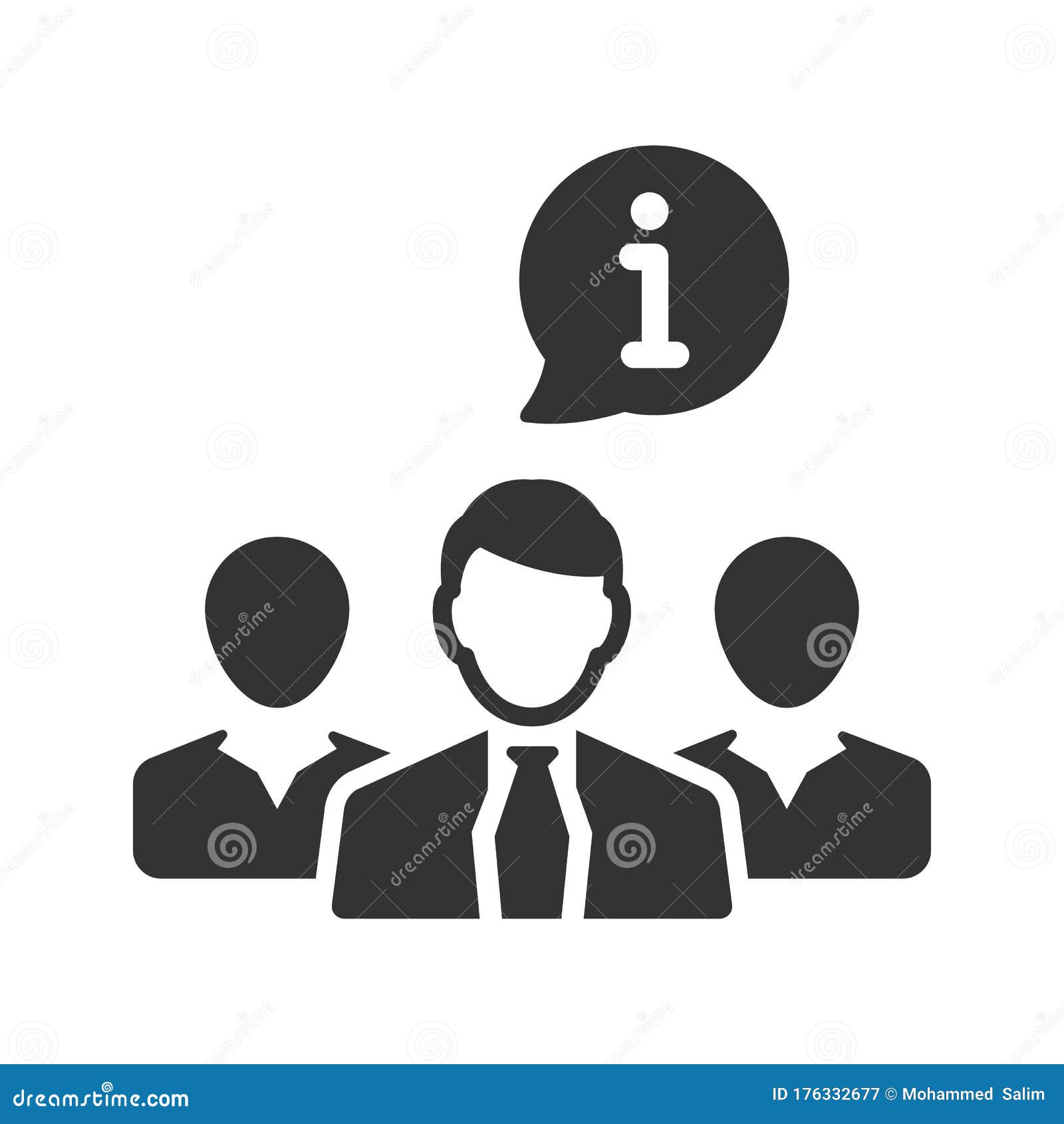 Business Team Information Flat Vector Icon Stock Vector - Illustration ...