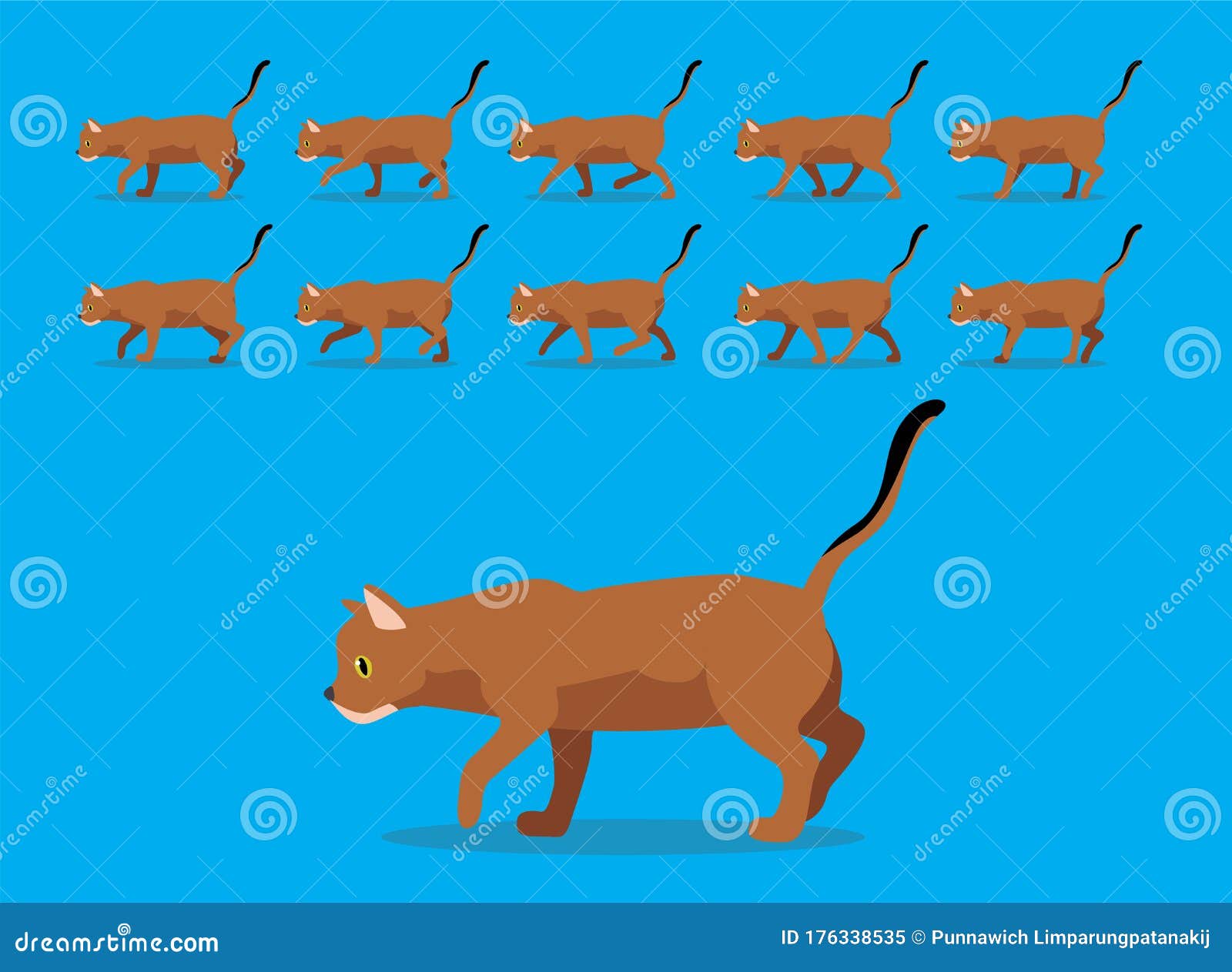 Cat Abyssinian Cartoon Vector Illustration | CartoonDealer.com #71744534