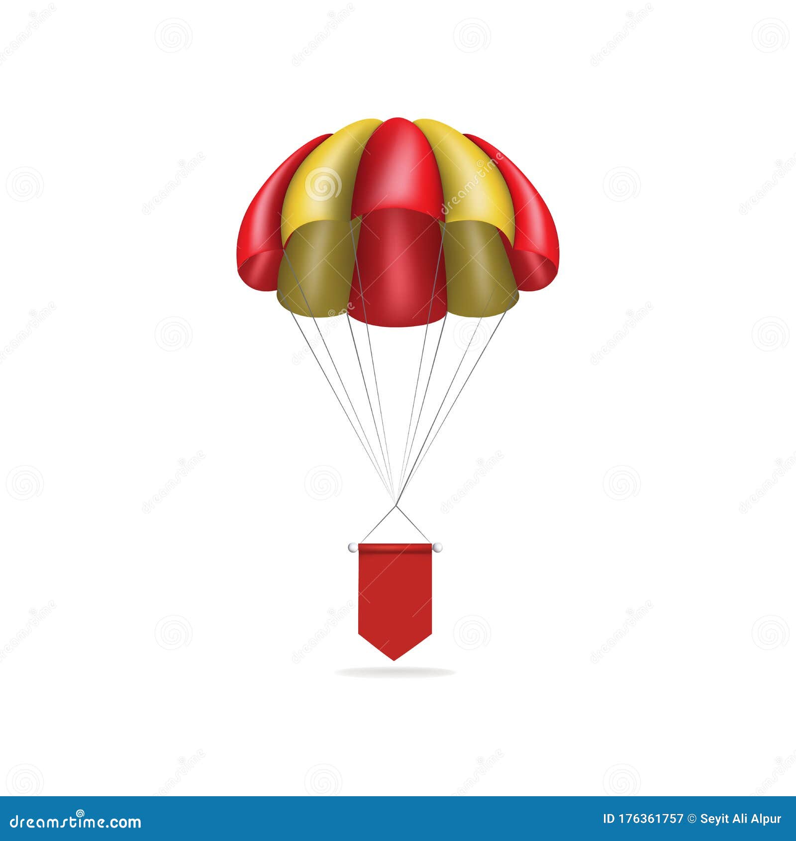 Colorful Parachute and Flag Stock Vector - Illustration of celebration ...