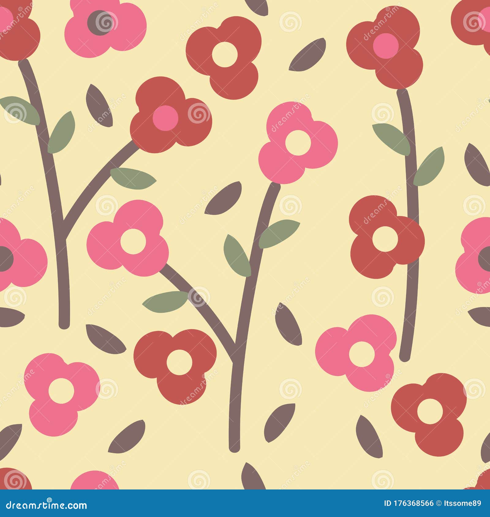 Cute Little Flower Seamless Pattern Vector Design for Fashion, Fabric ...
