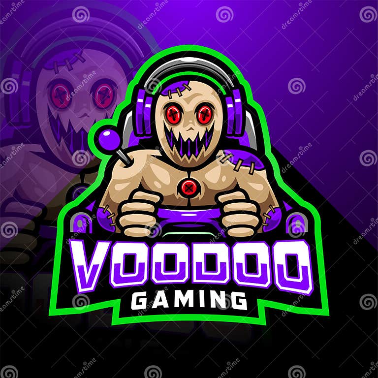 Voodoo Gaming Esport Mascot Logo Stock Vector - Illustration of needle ...