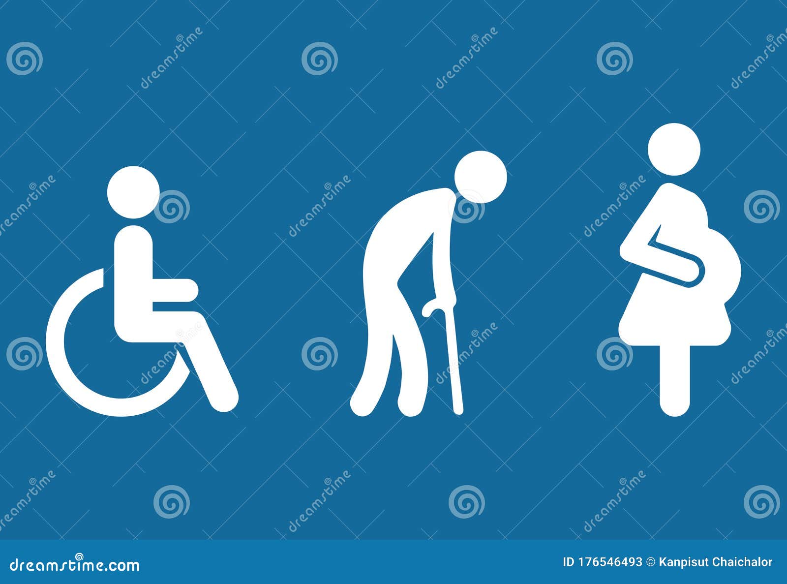 Symbol Priority Disable Passenger Elderly Passenger Pregnant Old Man ...