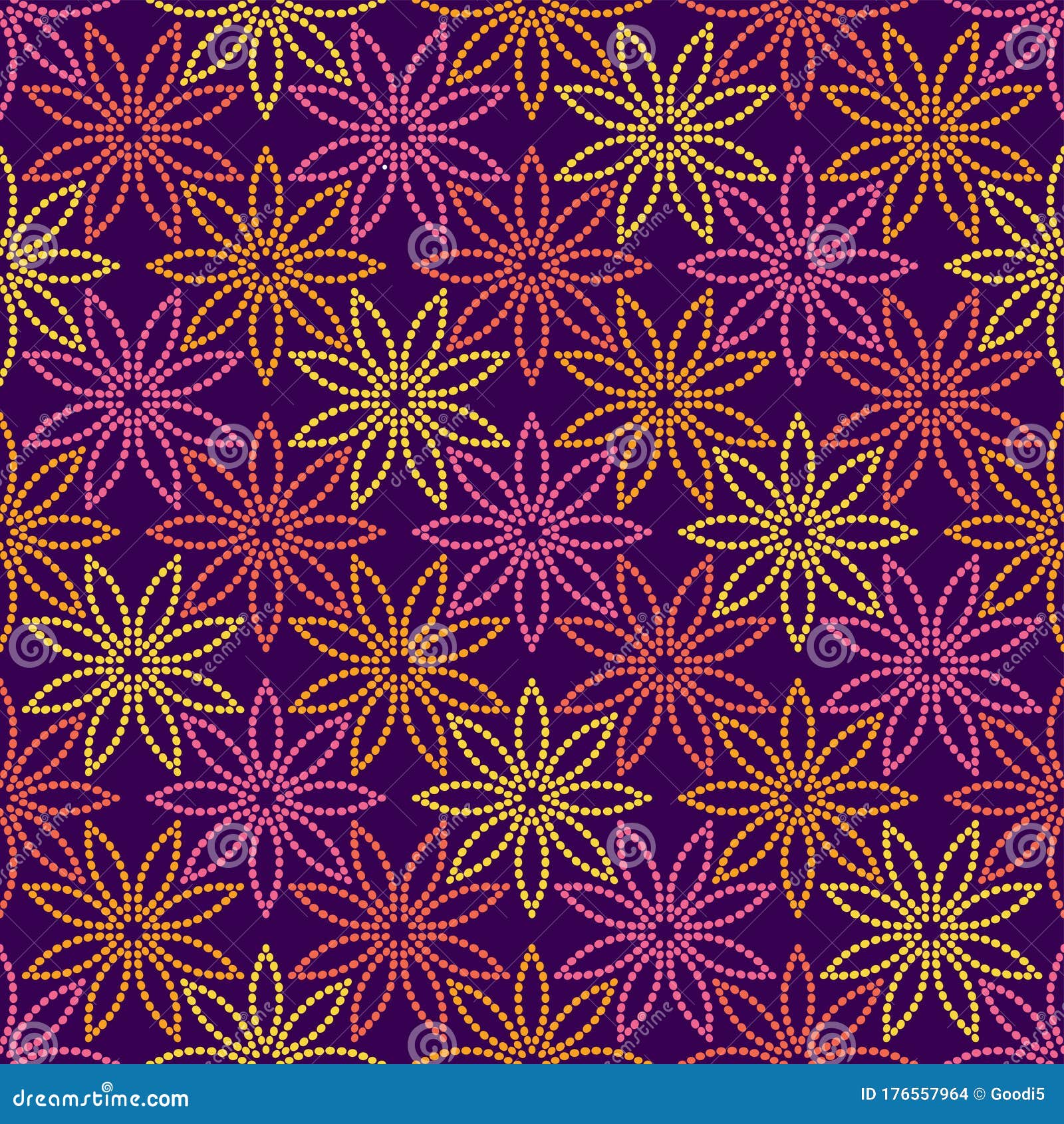 Seamless Vector African Colorful Dot Design Pattern Stock Vector ...