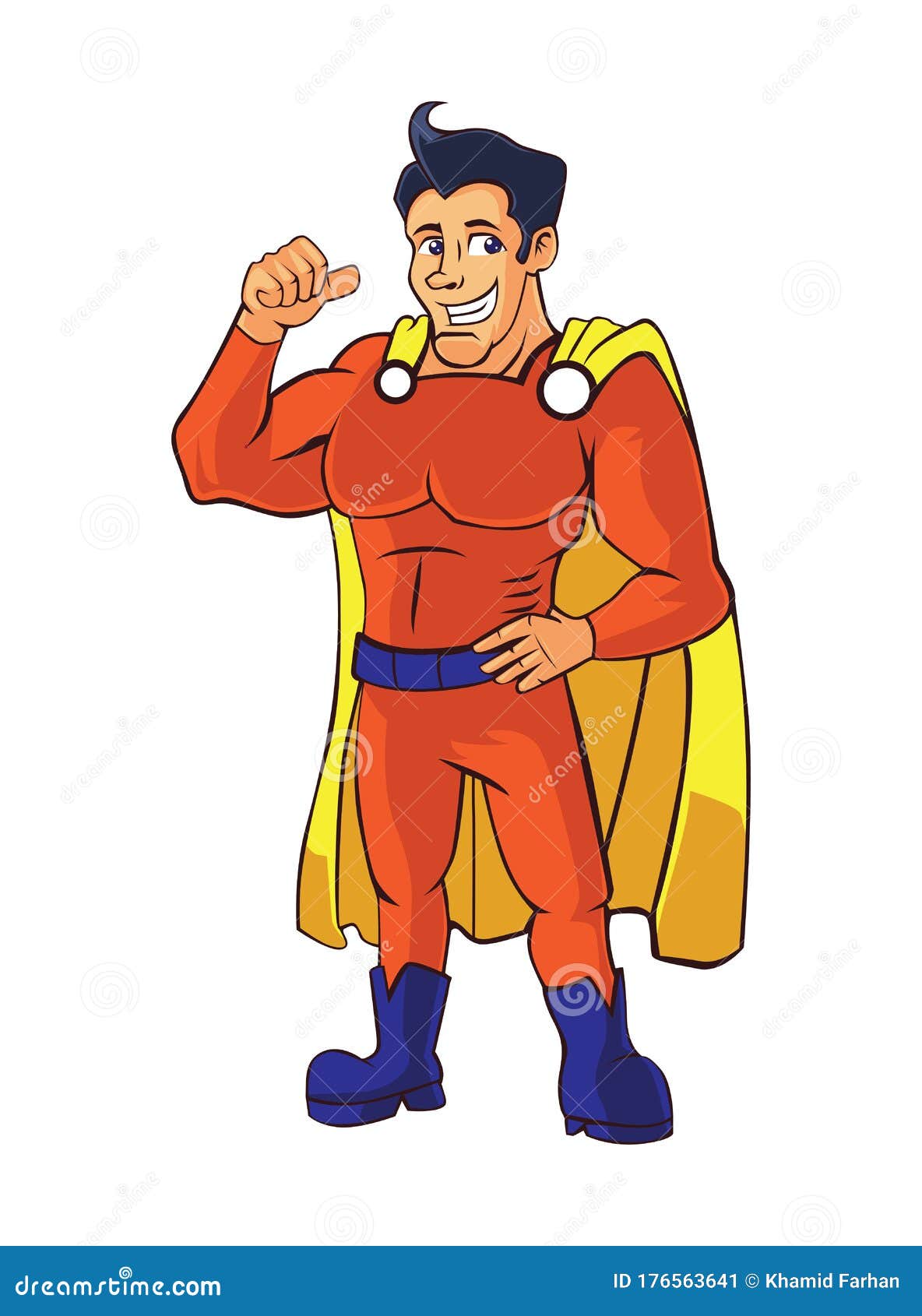RED SUIT SUPERHERO MAN THUMBS UP ILLUSTRATION Stock Vector ...