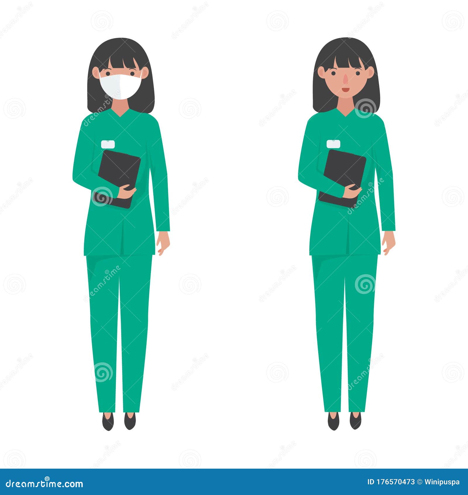 Medical People Profession Modern Vector Illustration. Doctor Character ...