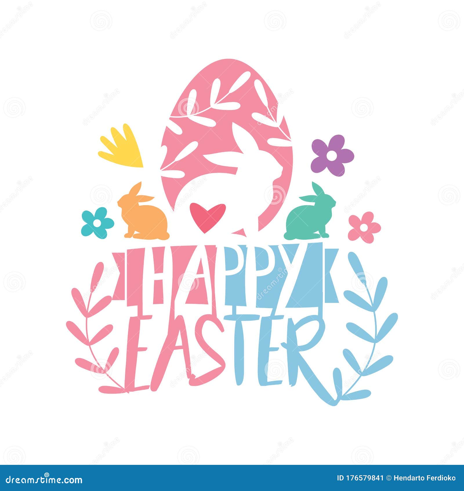 Happy Easter Letter Logo Icon Vector Background Stock Vector ...