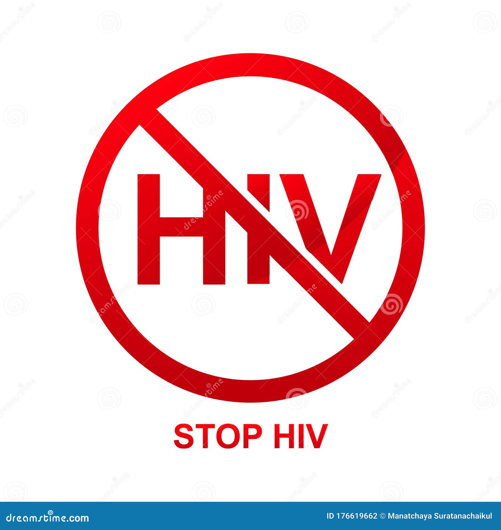 Stop hiv sign. stock vector. Illustration of illegal - 176619662