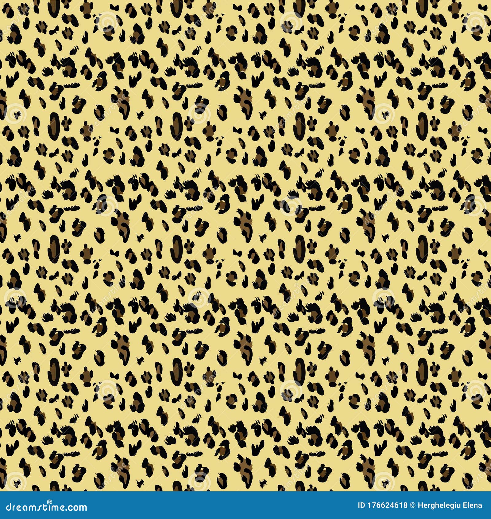 Brown Leopard Pattern with Perfect Spots Stock Illustration ...